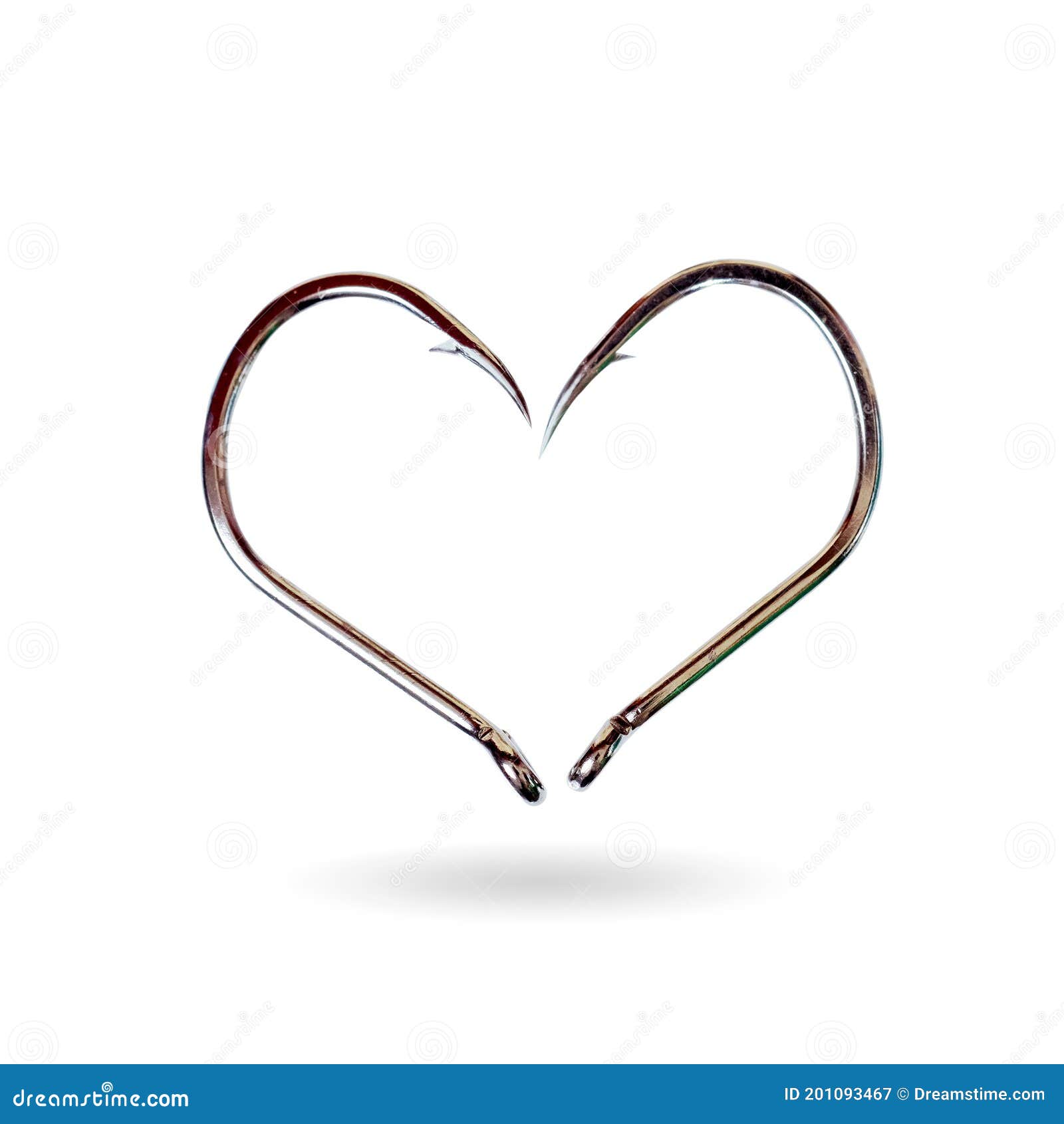 Love Heart Sign from Fishing Hook Stock Image - Image of concept ...