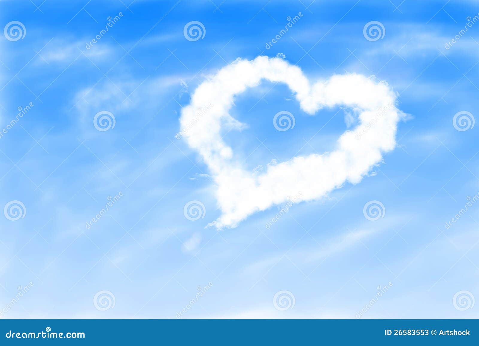 Love heart in the sky stock illustration. Illustration of abstract ...
