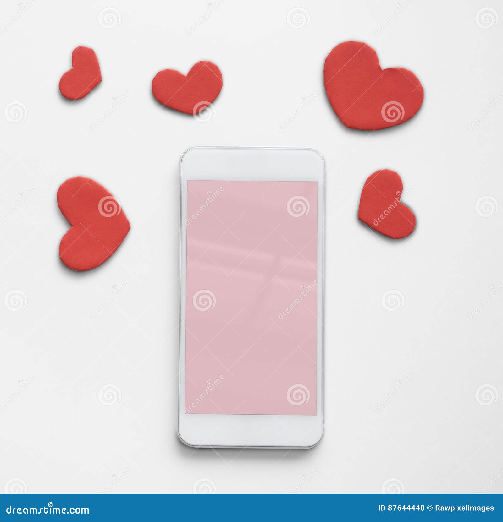 Love Heart Smart Phone Romance Stock Photo - Image of tech, smart: 87644440