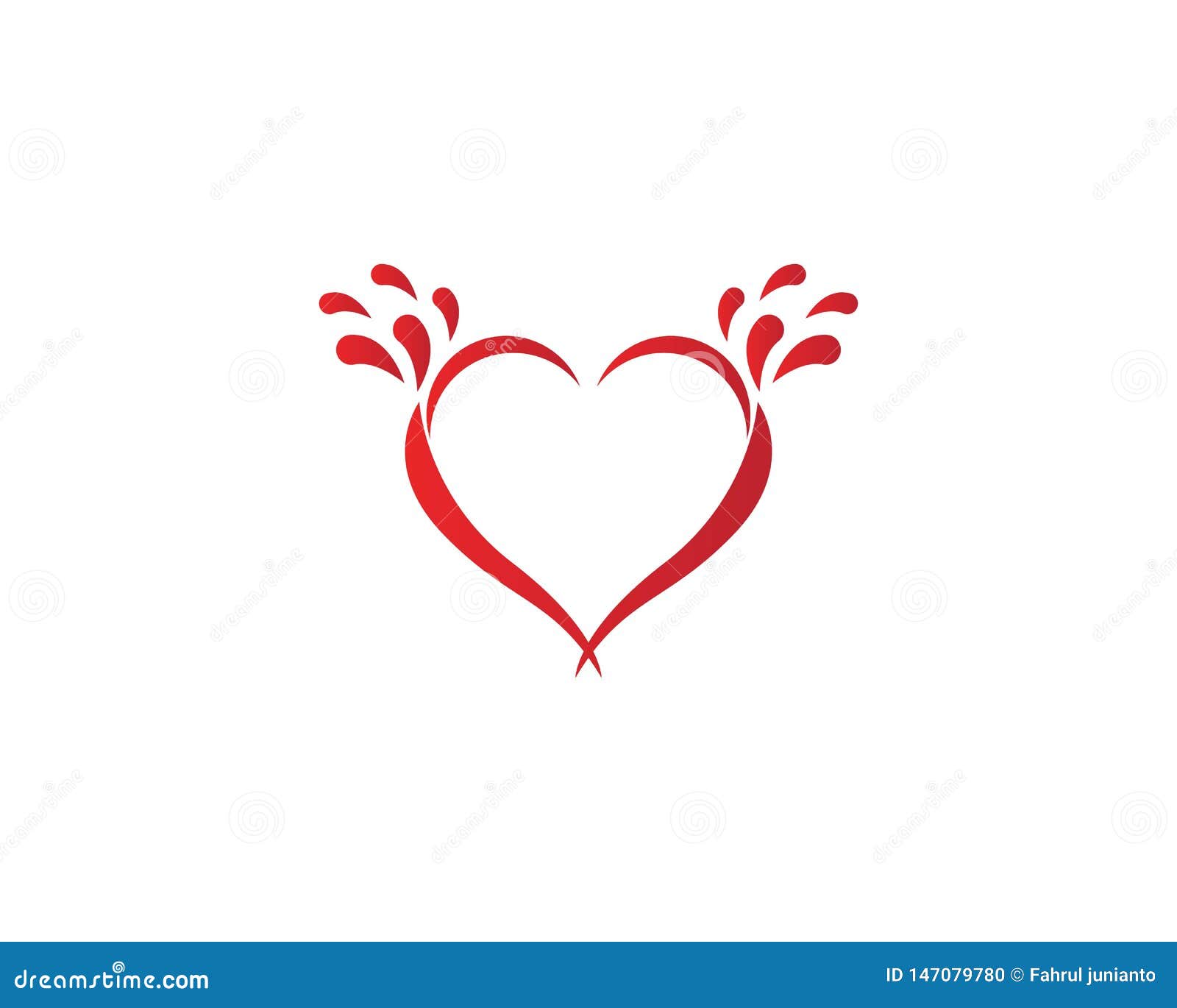 Love Heart Splash Icon Logo Vector Stock Vector - Illustration of shape ...
