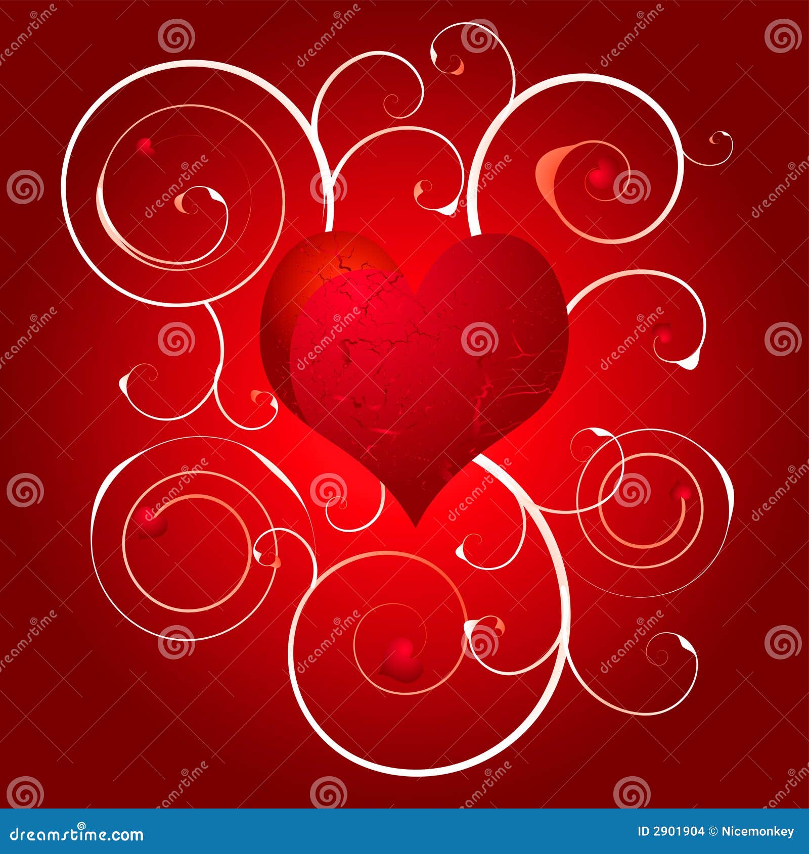 Love heart swirl white stock vector. Illustration of romantic - 2901904