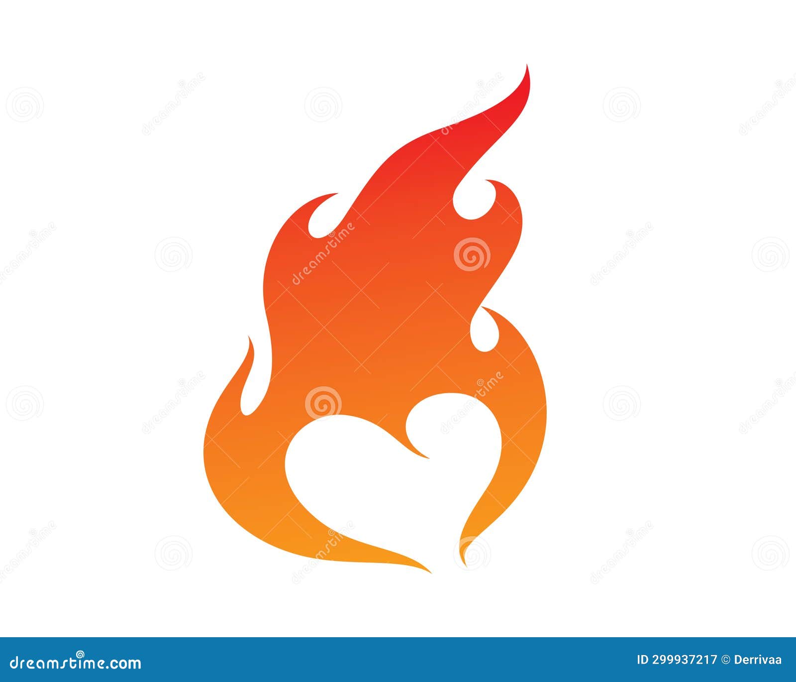 Love and Heart Symbol Combined with Burn Effect Stock Illustration ...