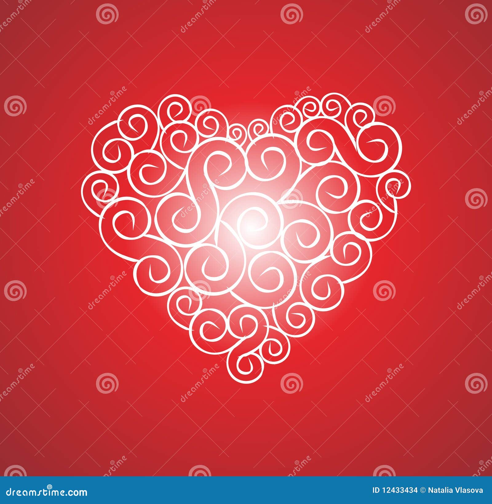 Love heart, vector stock vector. Illustration of diamond - 12433434