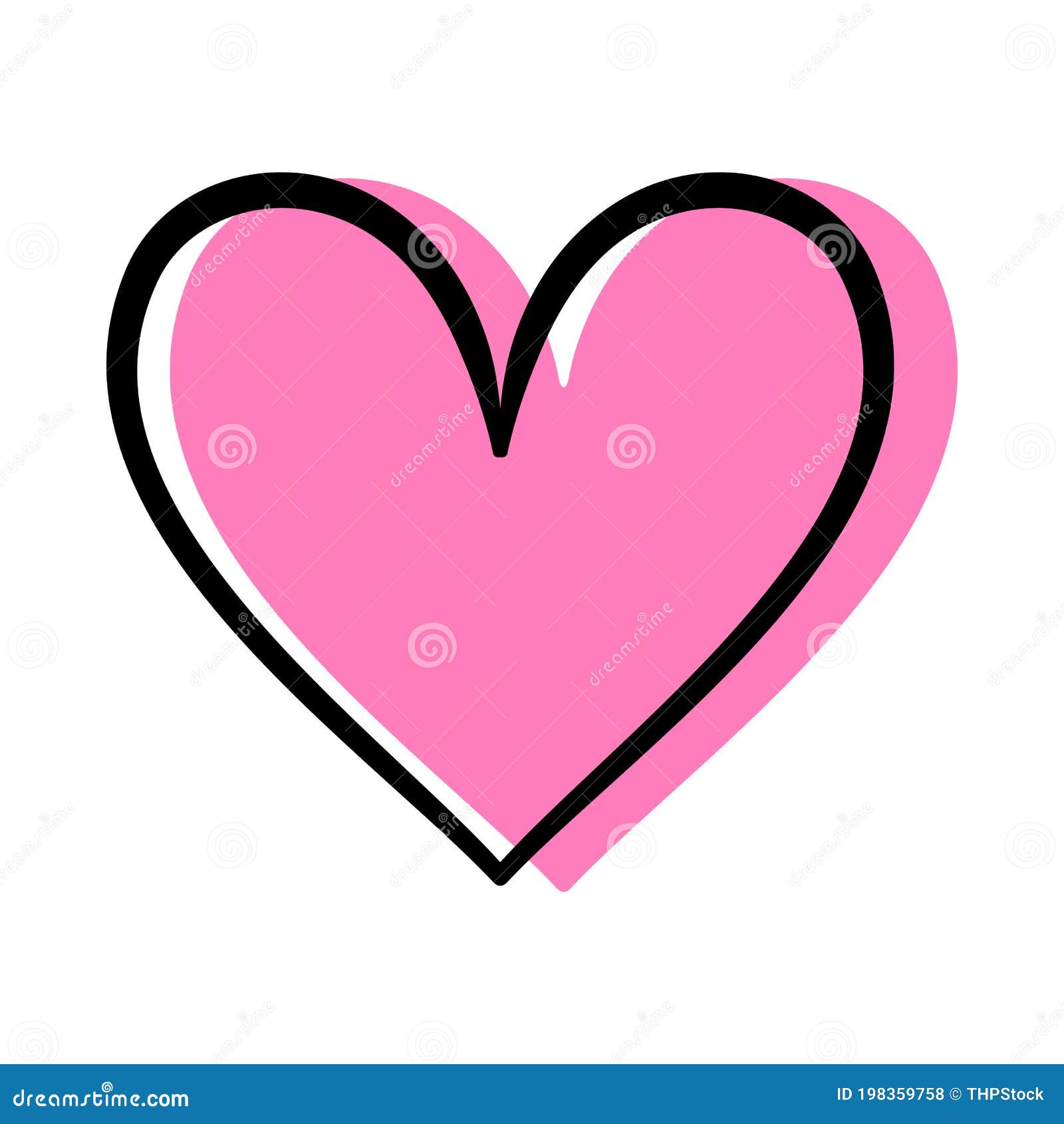 Love Heart Vector stock vector. Illustration of love - 198359758
