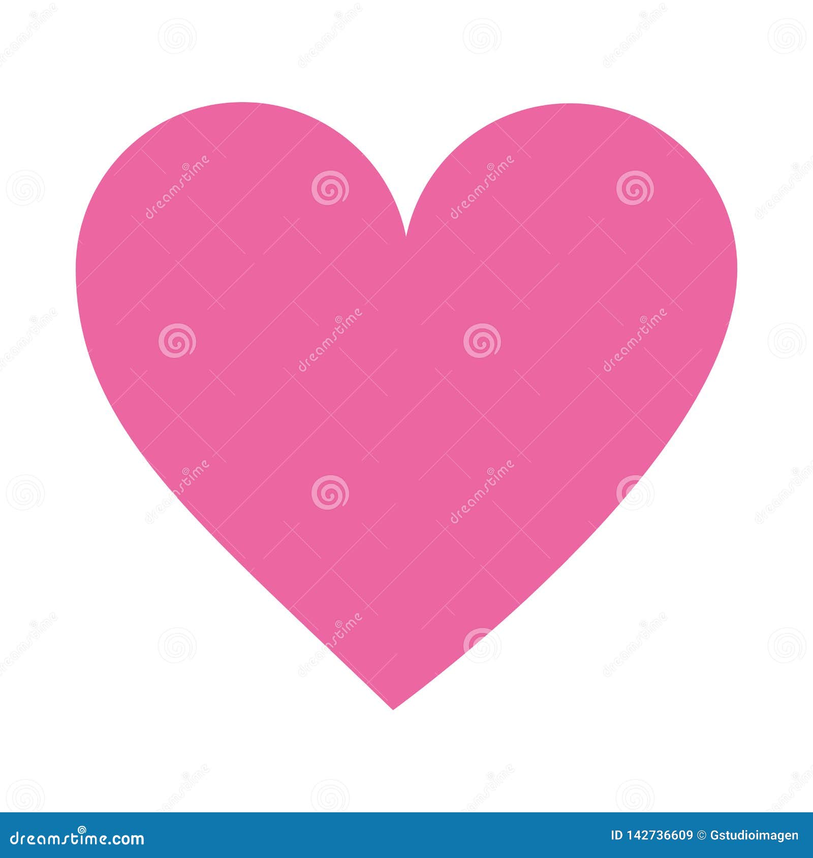 Love Heart On White Background Stock Vector Illustration Of Romance