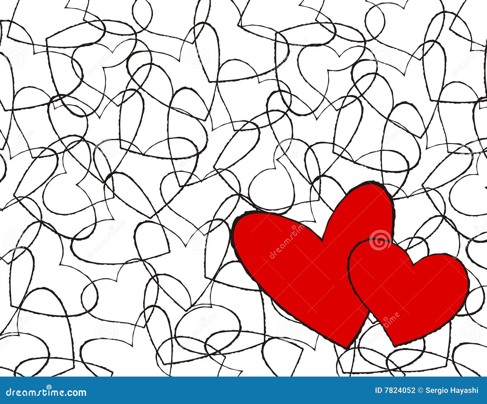 Interlinked Hearts Stock Illustrations – 215 Interlinked Hearts Stock ...