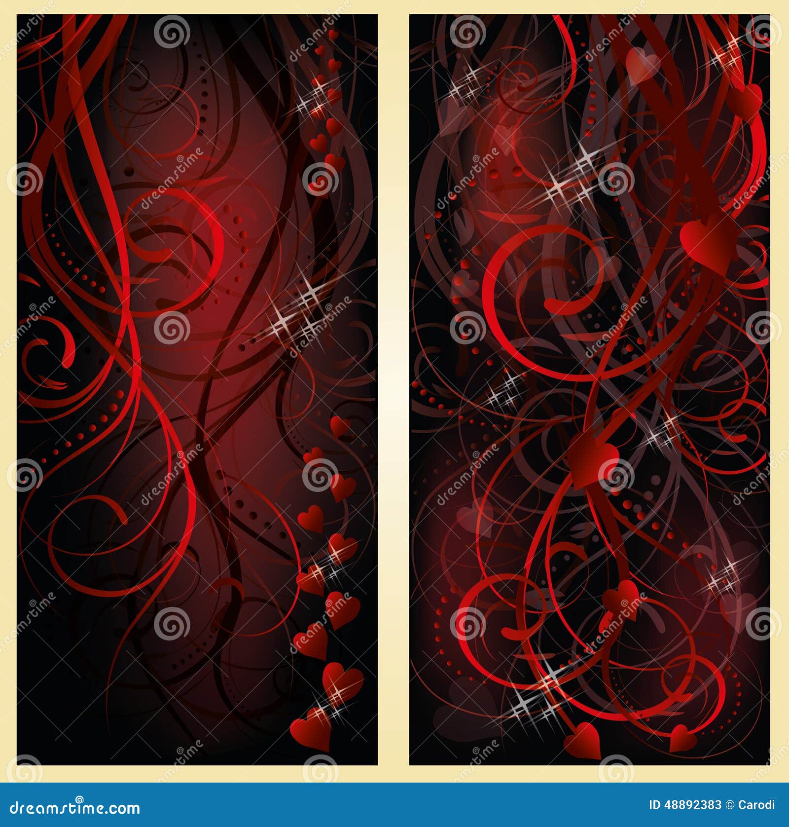 Love hearts banners stock vector. Illustration of pattern - 48892383