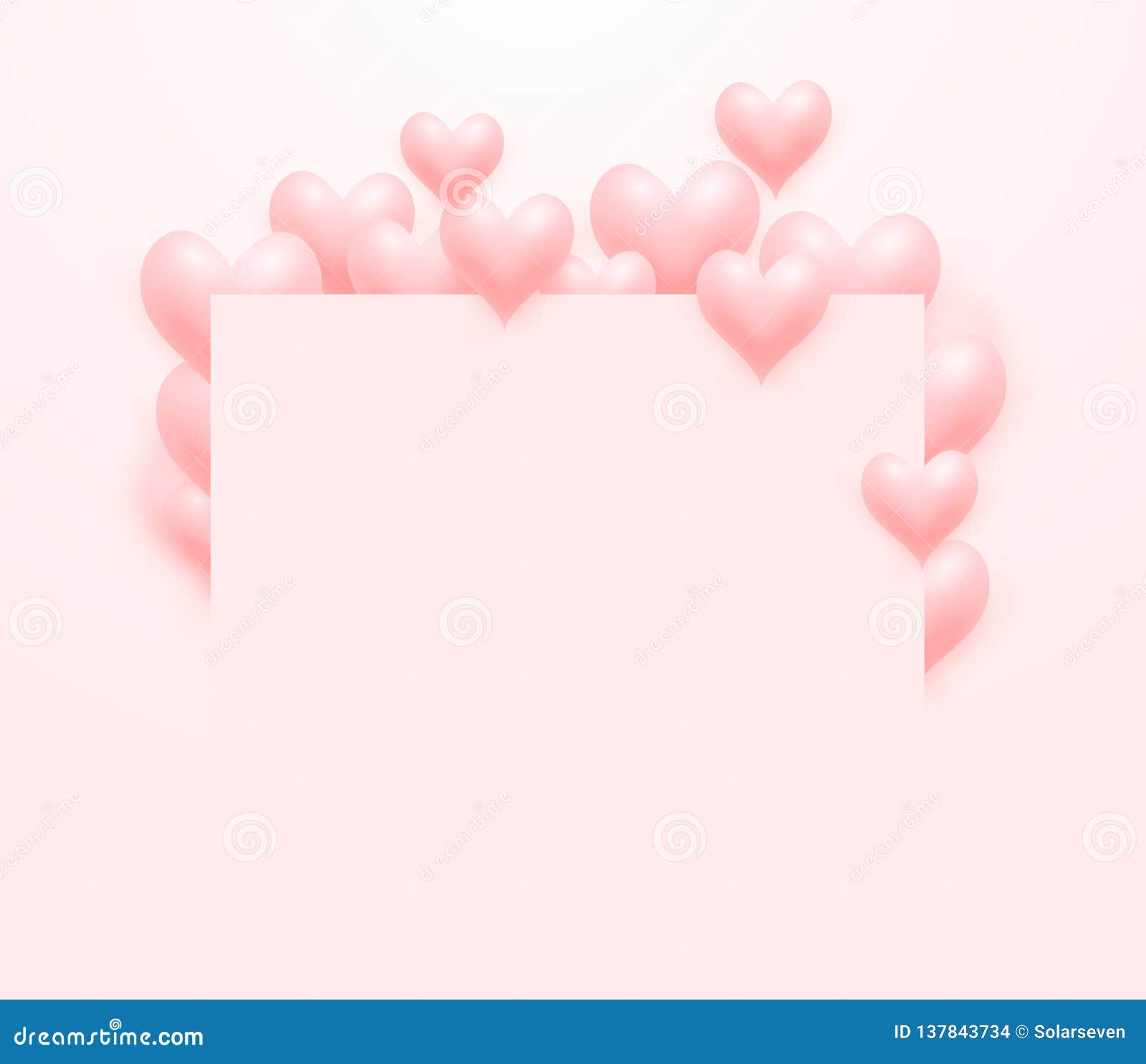 Love Hearts Celebration Frame Stock Vector - Illustration of ...