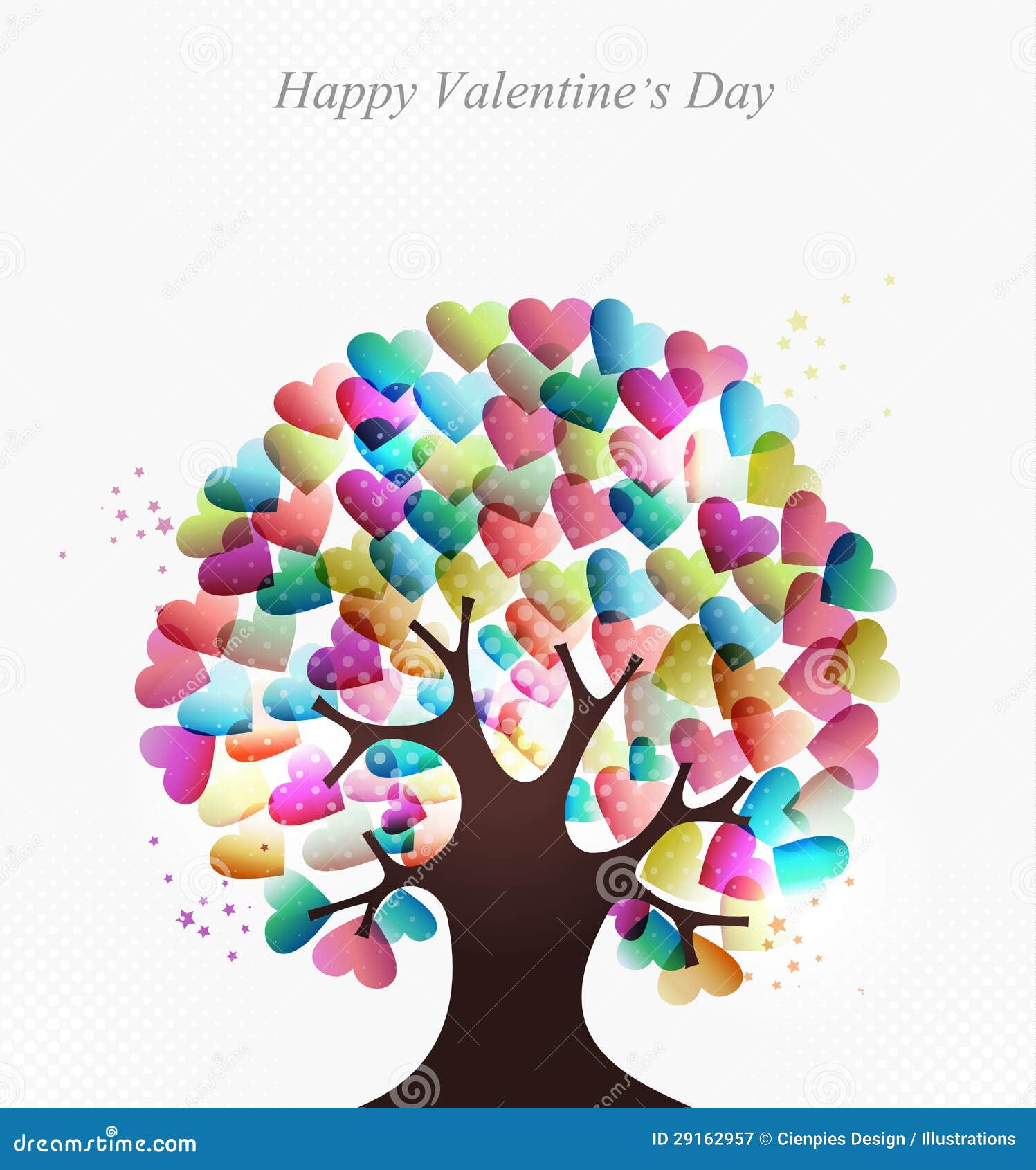 Love hearts concept tree stock vector. Illustration of drawing - 29162957