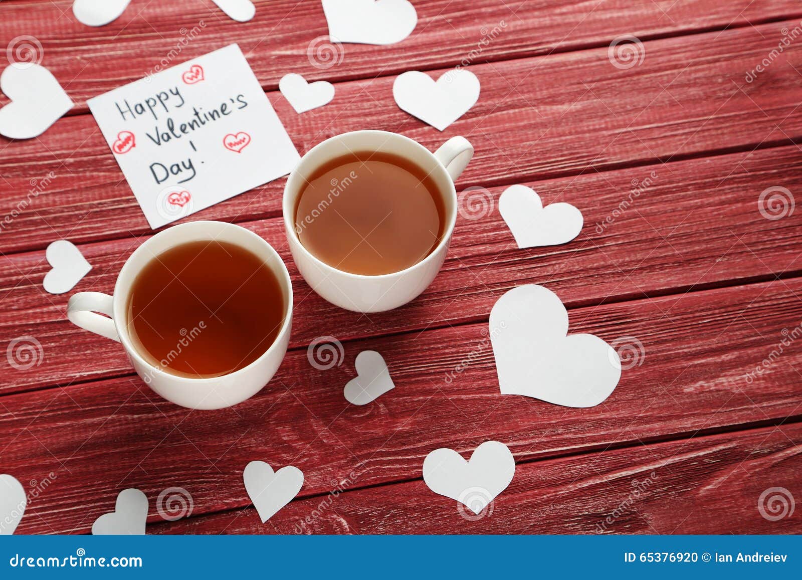 Love Hearts with Cups of Tea Stock Photo - Image of beverage, holiday ...