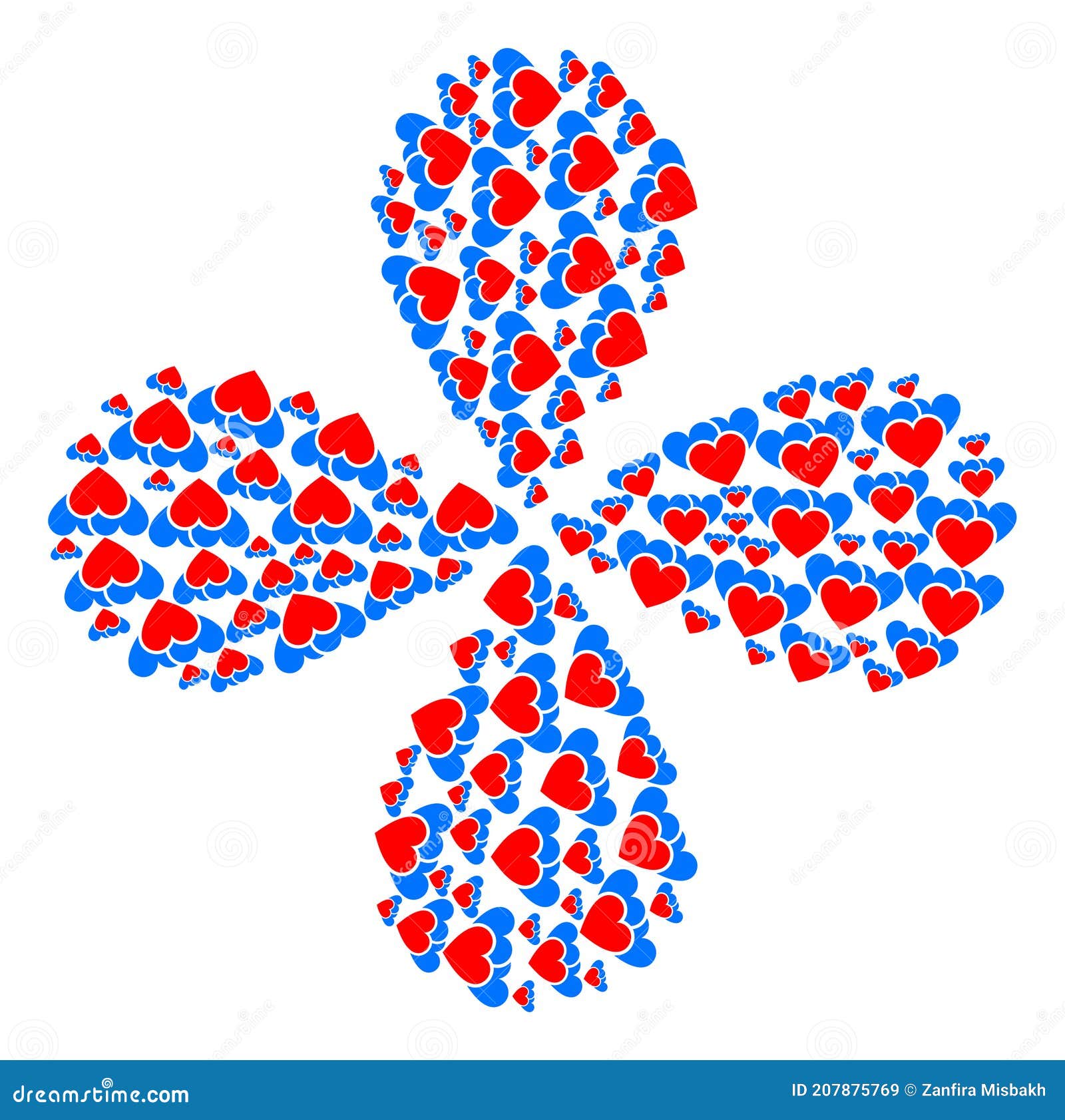 Love Hearts Rotation Spin stock illustration. Illustration of wedding ...