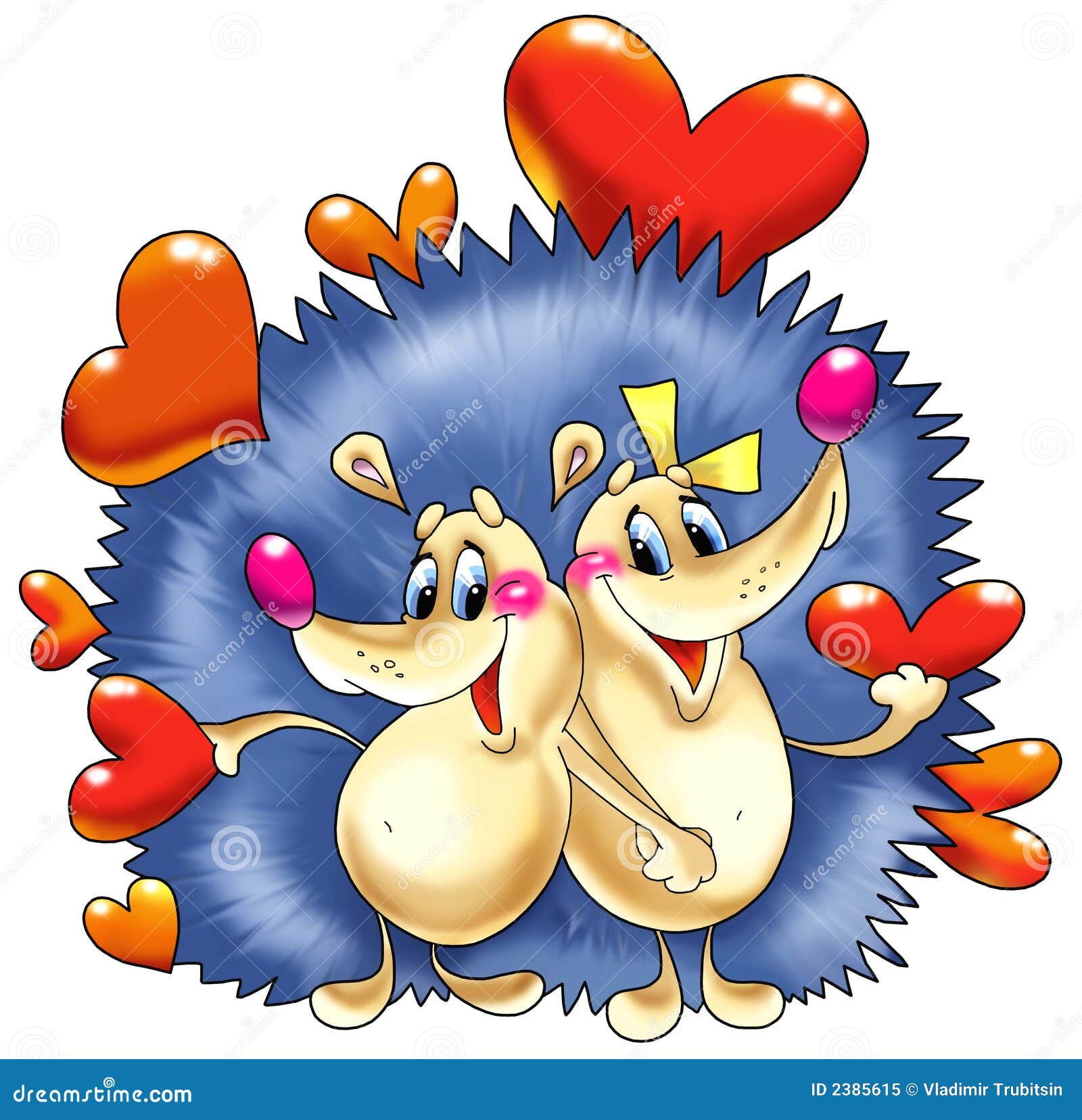 The in love hedgehogs. stock illustration. Illustration of emotion ...