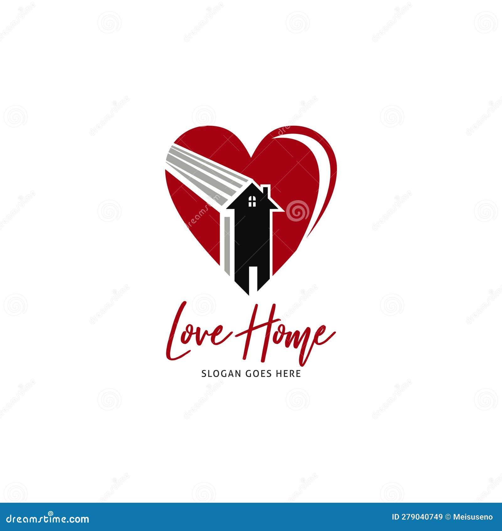 Love Home Icon Vector Logo Template Illustration Design Stock Vector ...