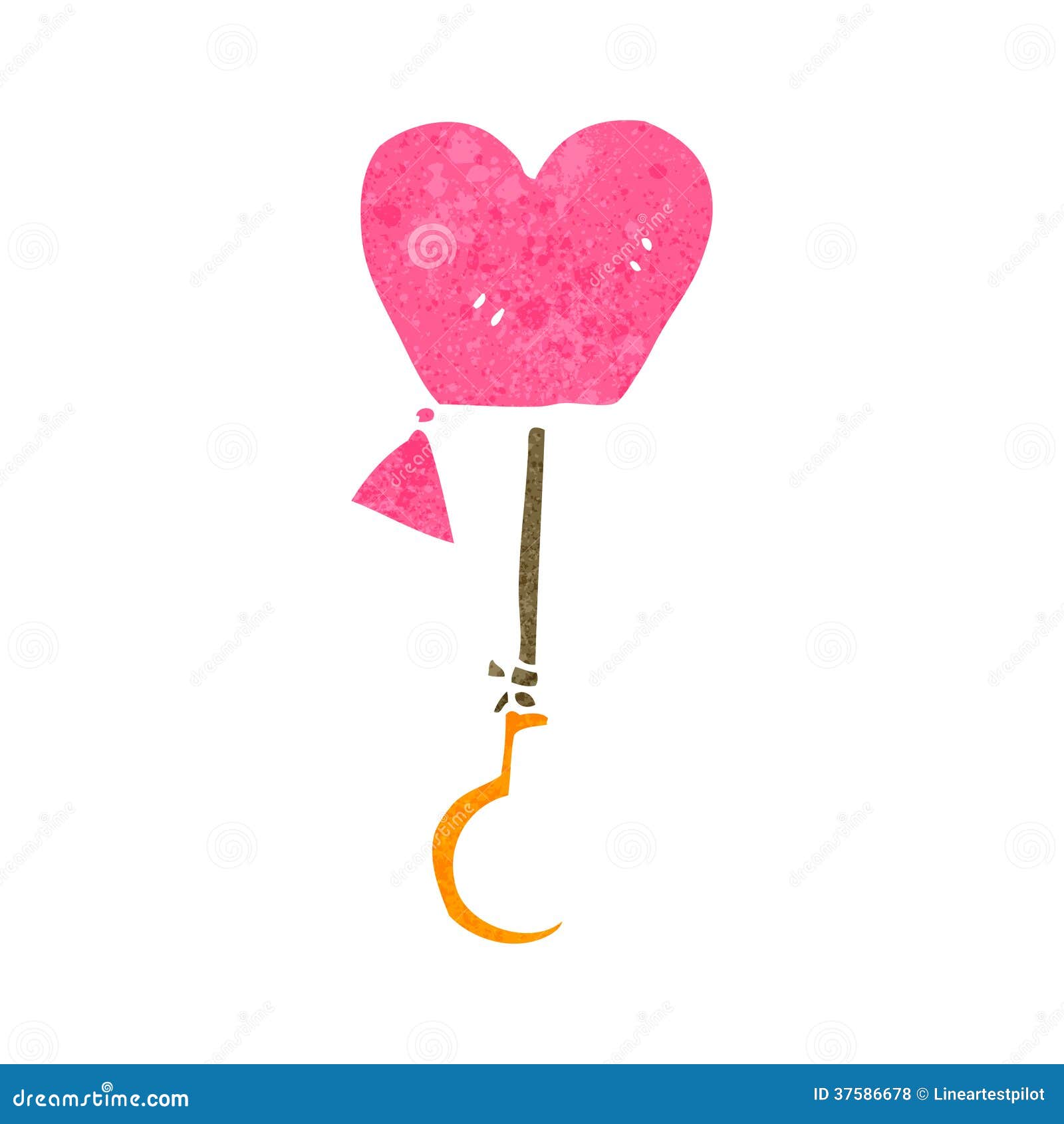 Love hooked retro cartoon stock vector. Illustration of hooked - 37586678