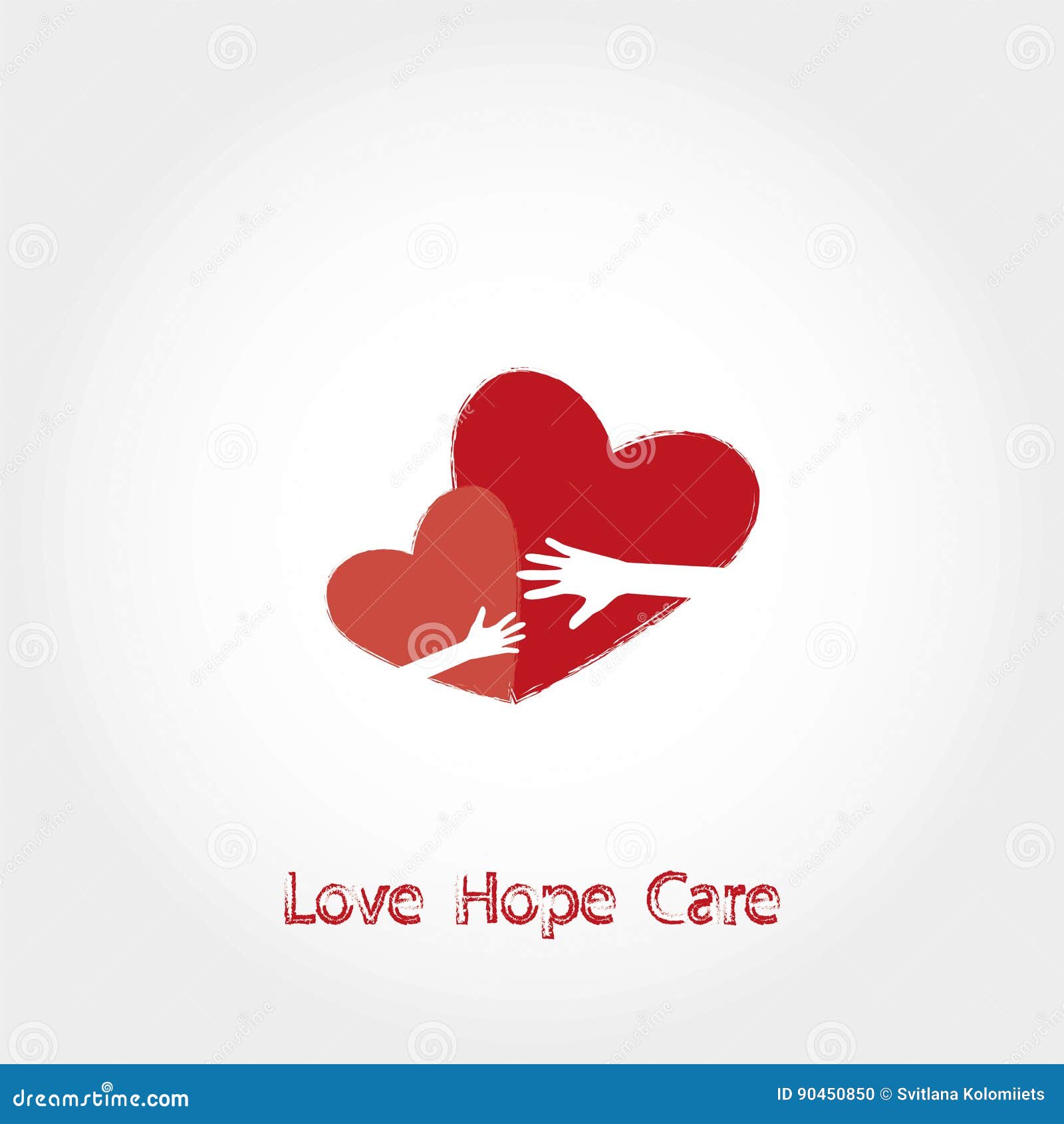 Love, Hope, Care Logo, Vector Illustration. Stock Vector - Illustration ...