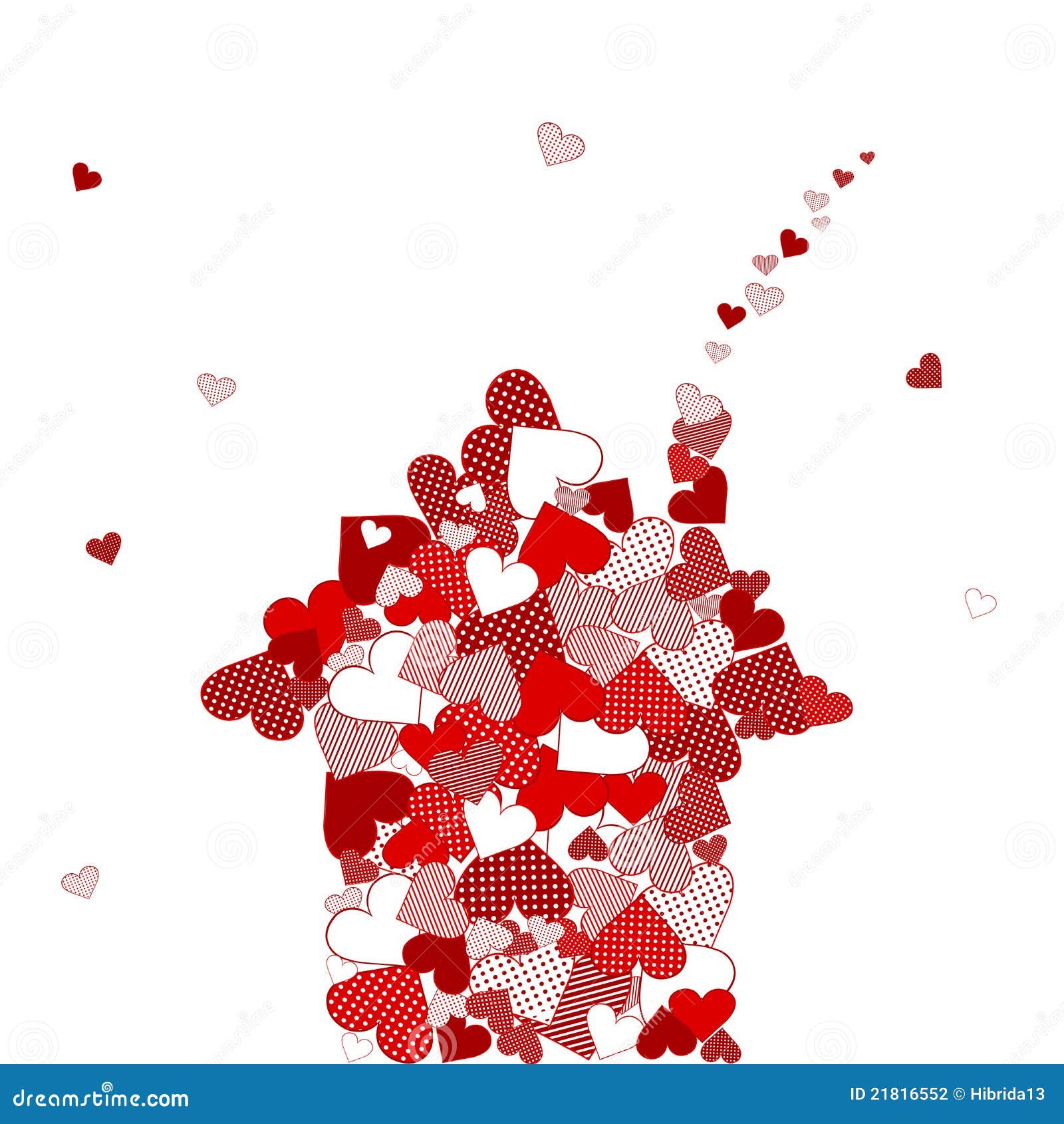 Love House Card Template Cartoon Vector | CartoonDealer.com #28633041