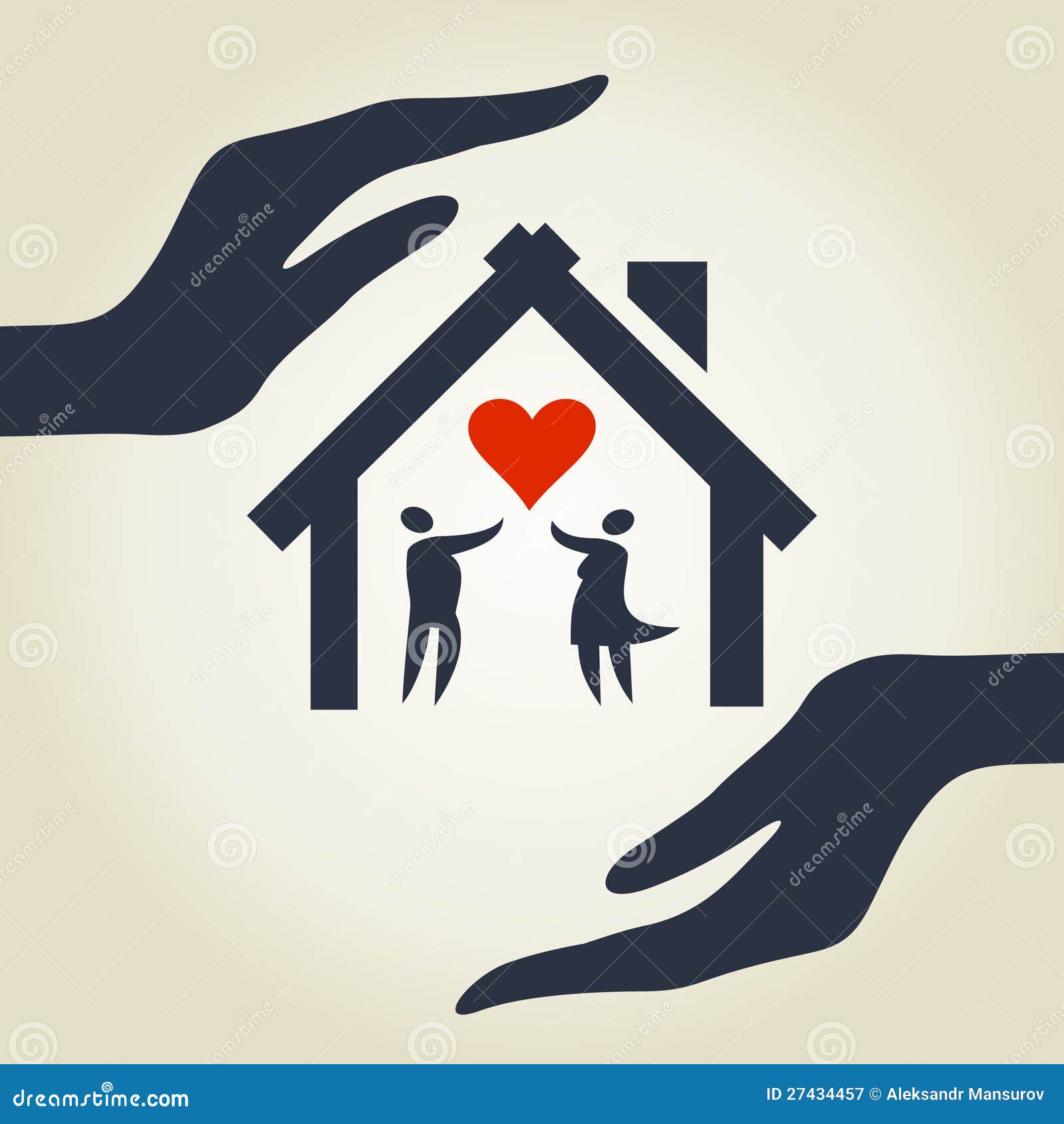 Love house stock vector. Illustration of vector, love - 27434457