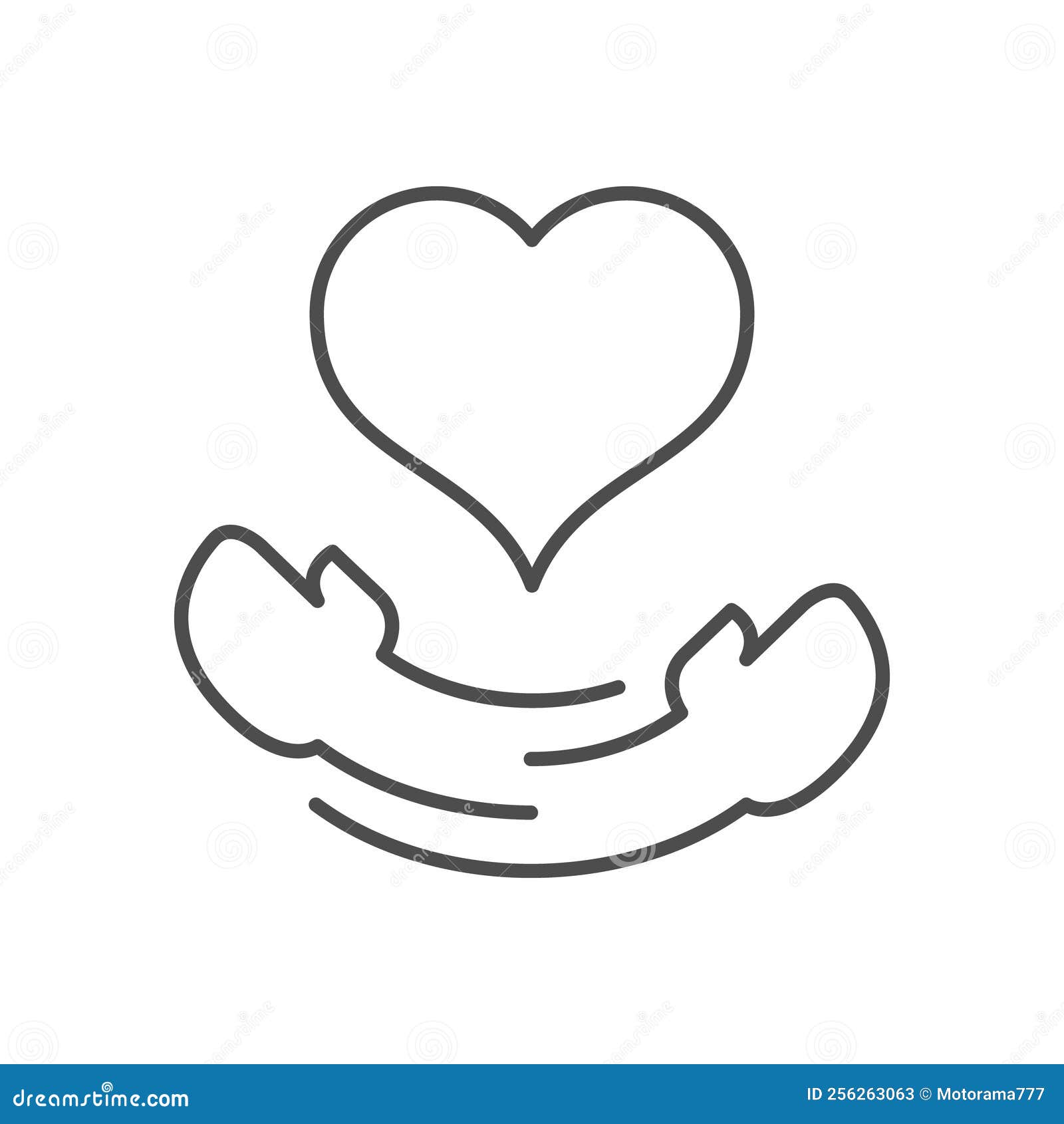 Love hug line outline icon stock vector. Illustration of valentine ...