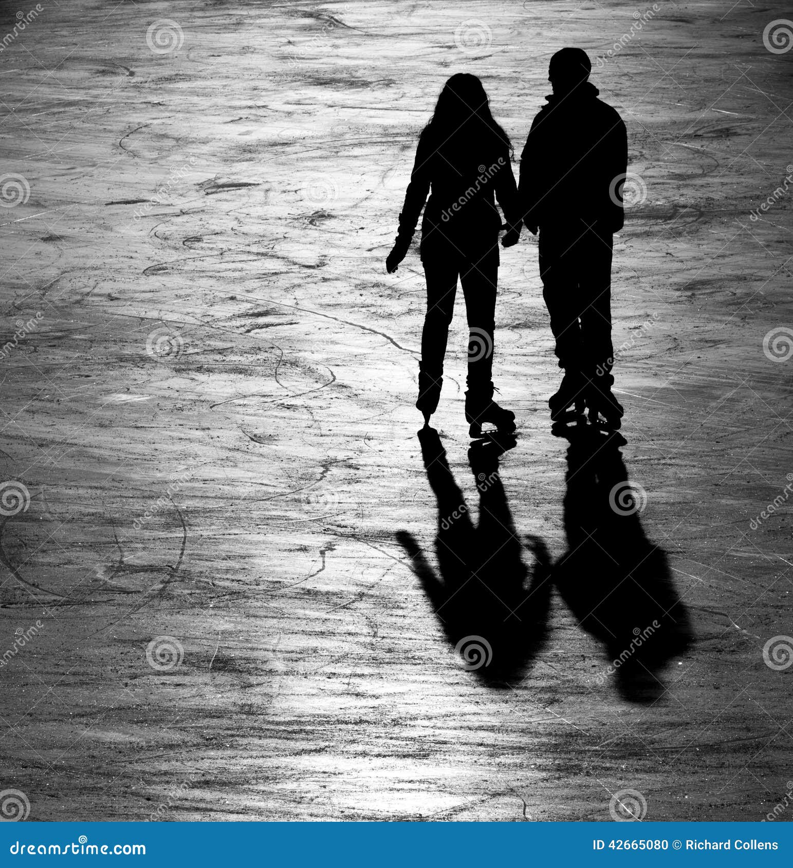Love on the ice stock photo. Image of white, couple, cold - 42665080