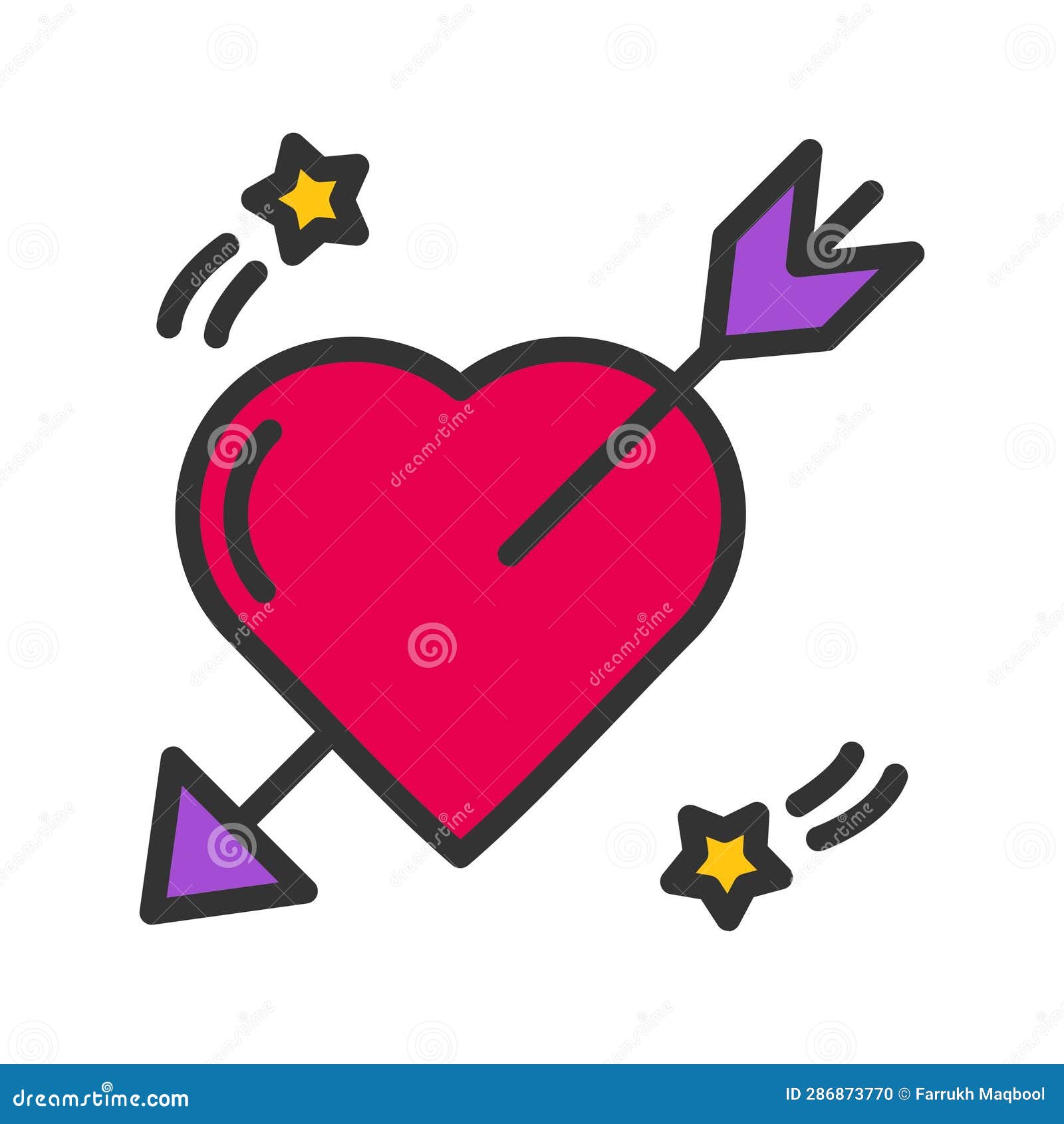 Love Icon Image. stock vector. Illustration of heart - 286873770