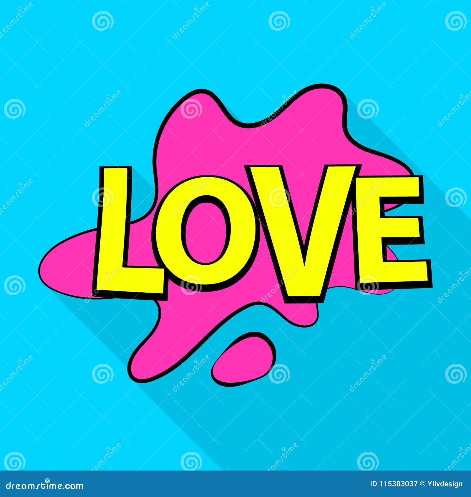 Love icon, pop art style stock vector. Illustration of greeting - 115303037