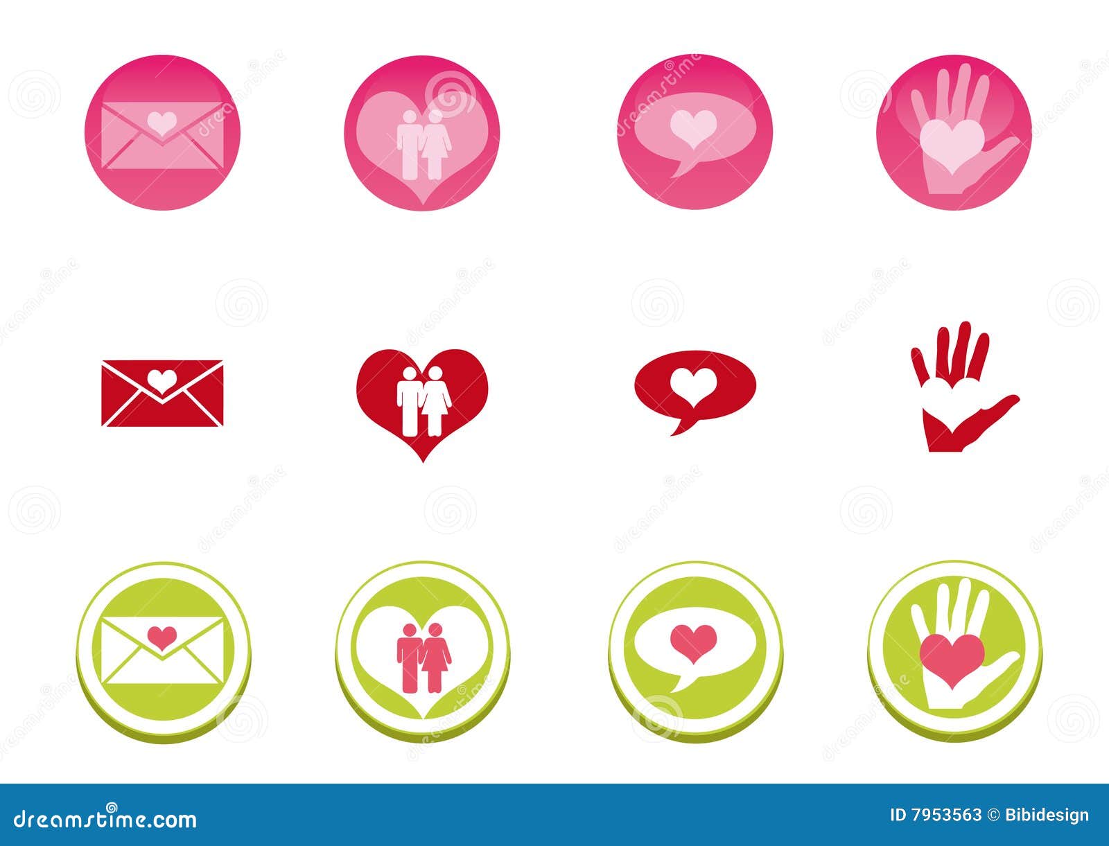 Love Icon Set stock vector. Illustration of romantic, isolated - 7953563