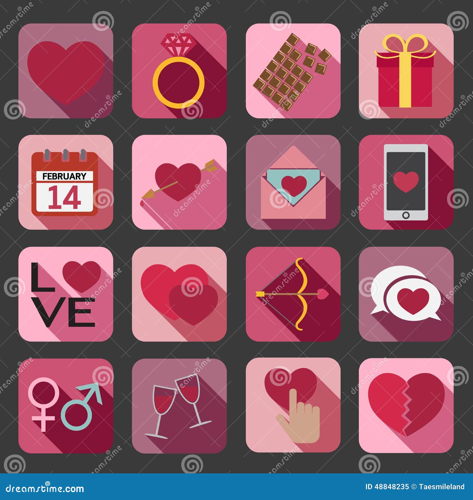 Love icon stock vector. Illustration of gift, holiday - 48848235