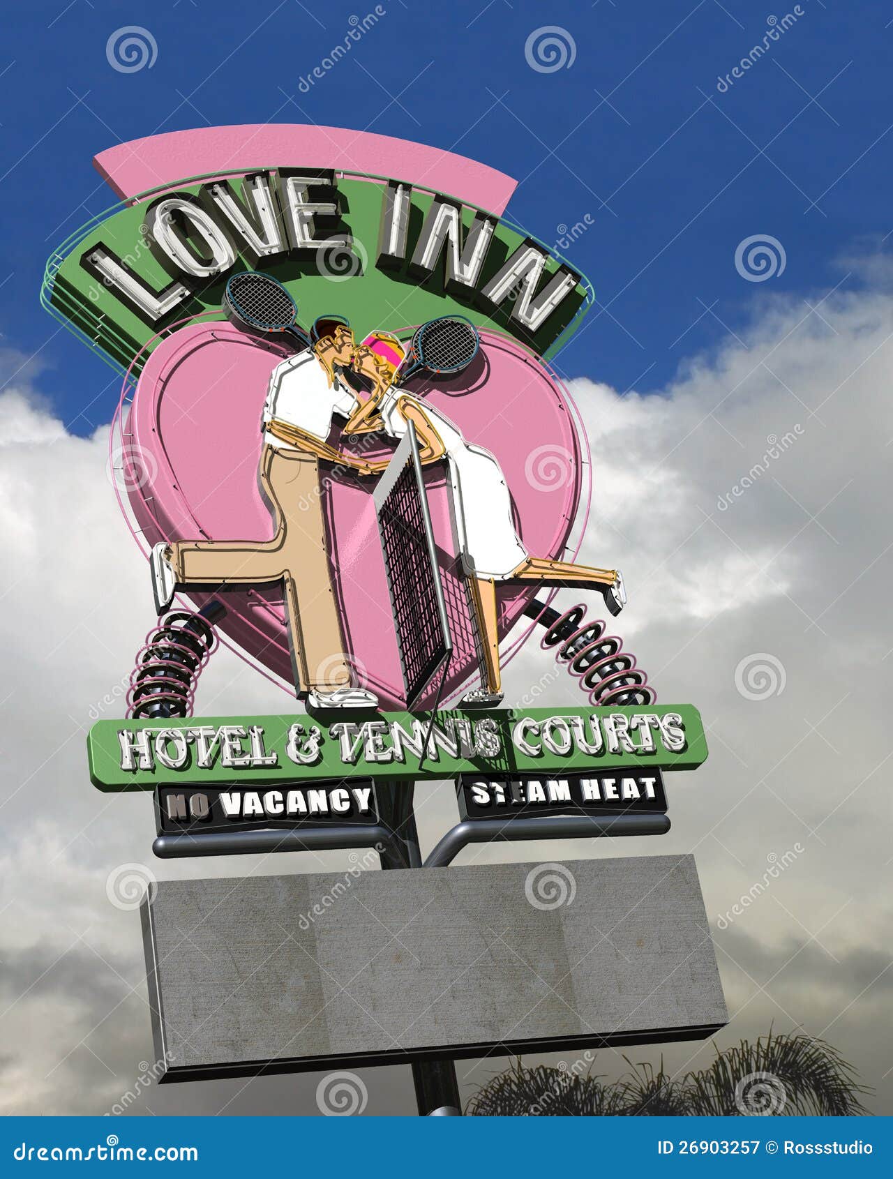 Love Inn Tennis stock illustration. Illustration of vintage - 26903257