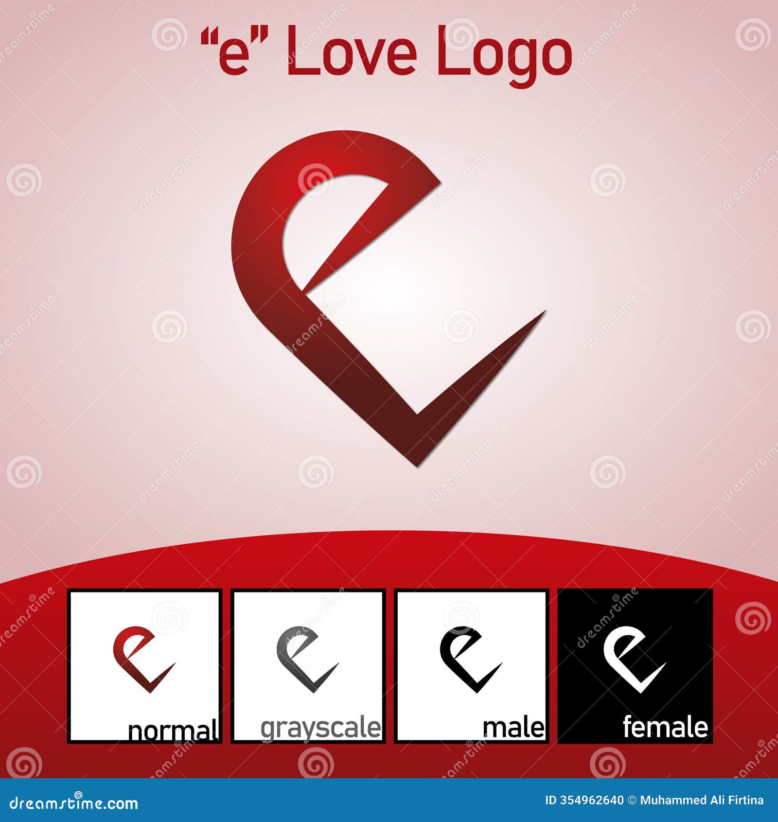 Love Inspired Letter E Logo Stock Illustration - Illustration of ...