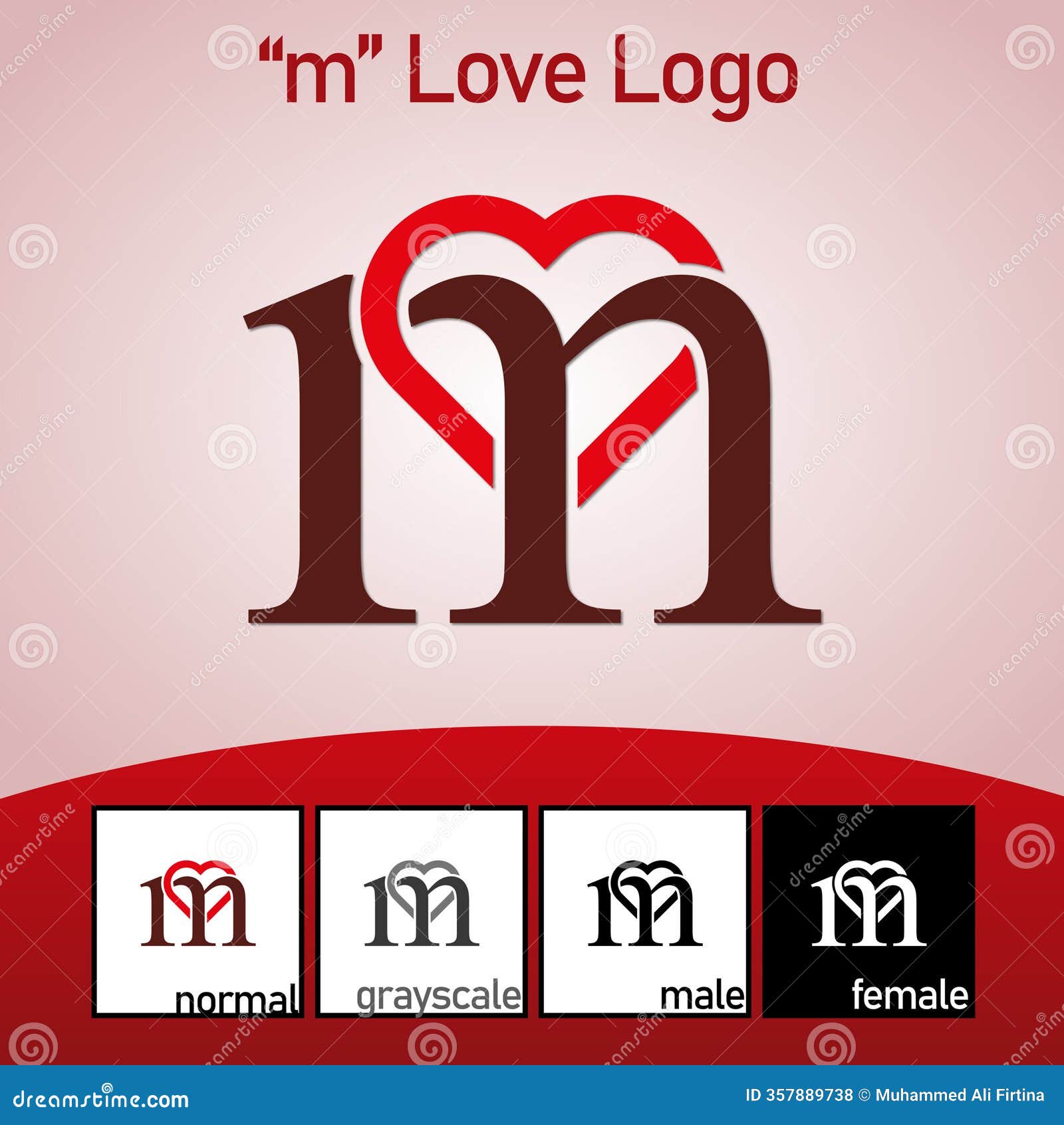 Love Inspired Letter M Logo Stock Illustration - Illustration of ...