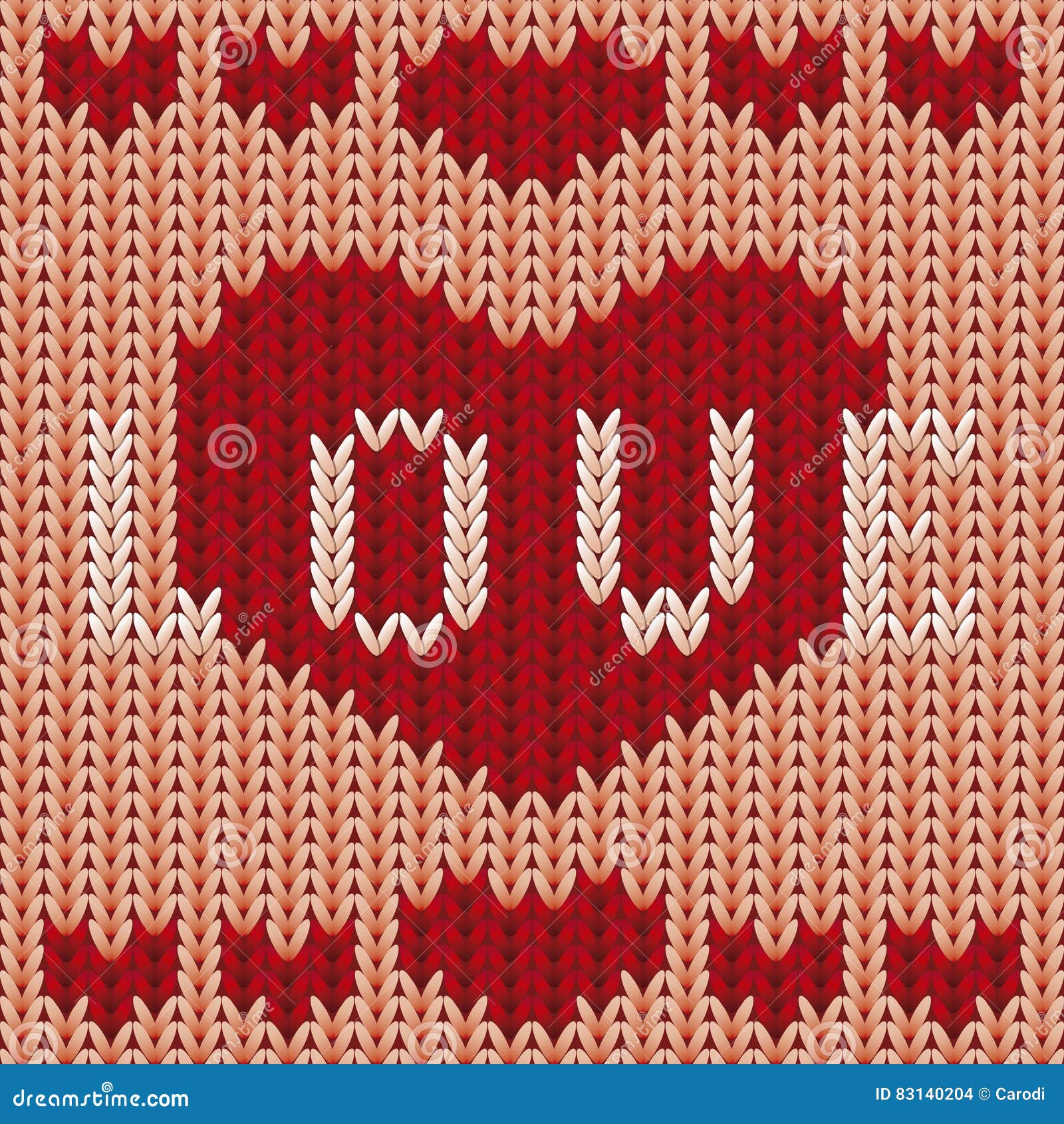 Love knitted heart, vector stock vector. Illustration of handmade ...