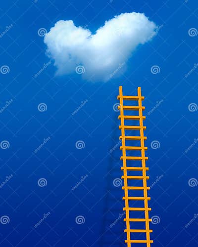 Love ladder stock illustration. Illustration of concept - 6354056