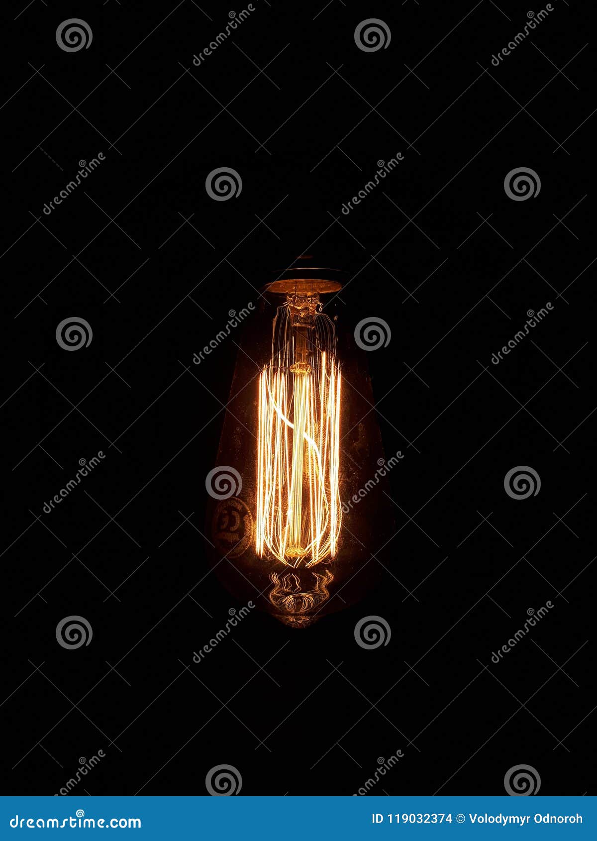 Edison Lamp stock photo. Image of light, glim, electricity - 119032374