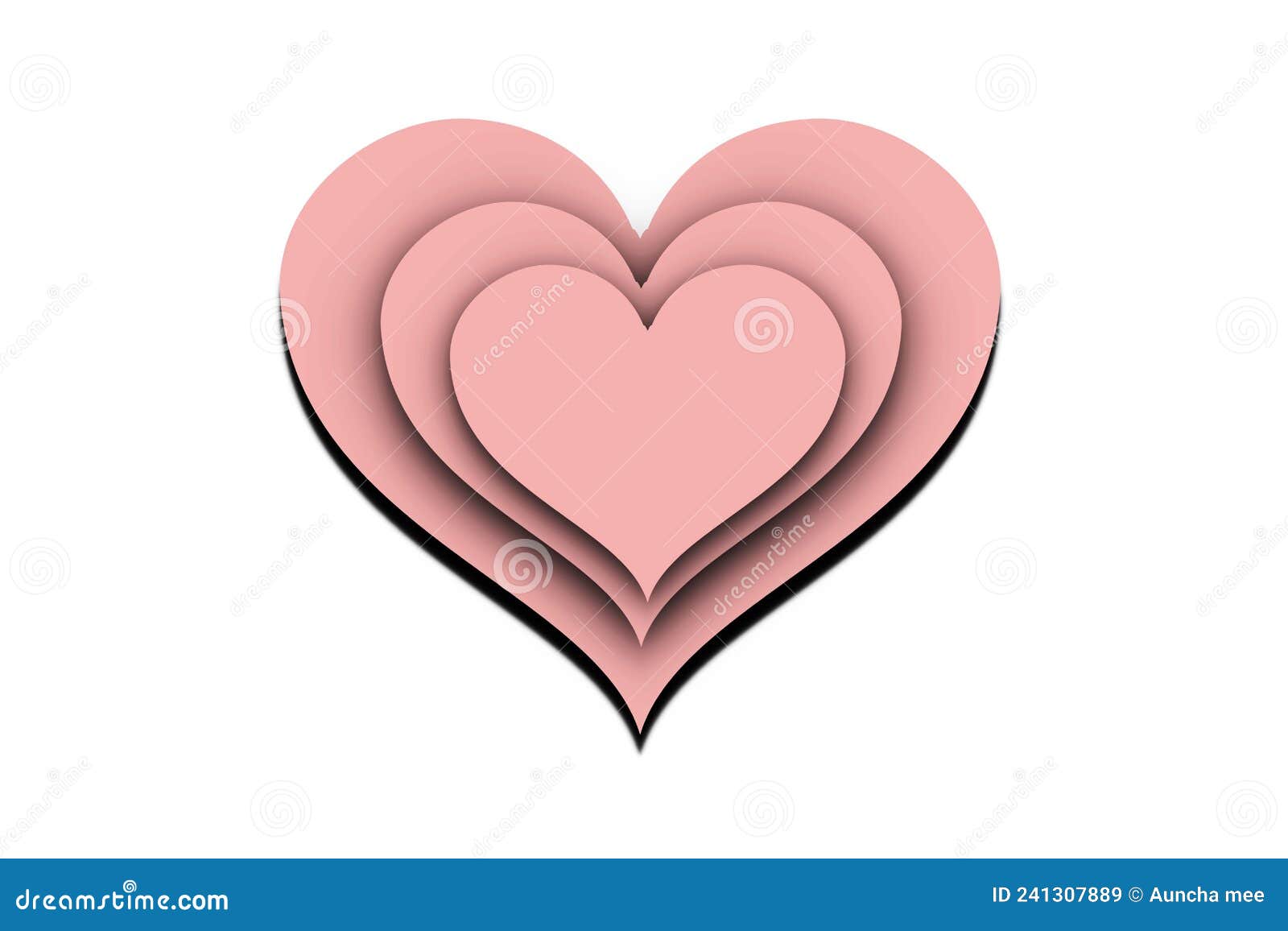 Love Layer with Heart Shape Isolated on a White Background Stock Image ...