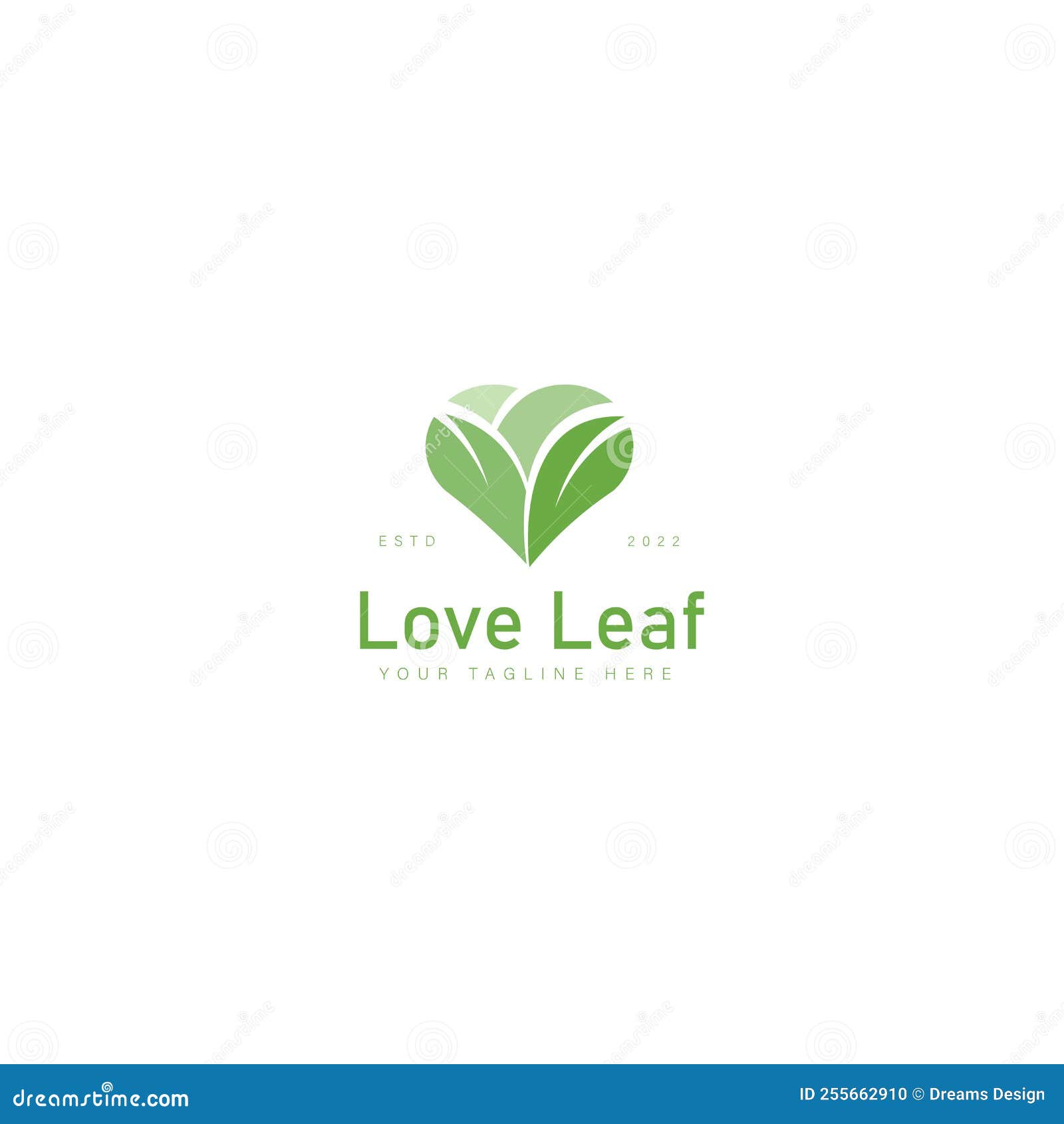 Love Leaf Logo Design Illustration Icon Stock Vector - Illustration of identity, tree: 255662910