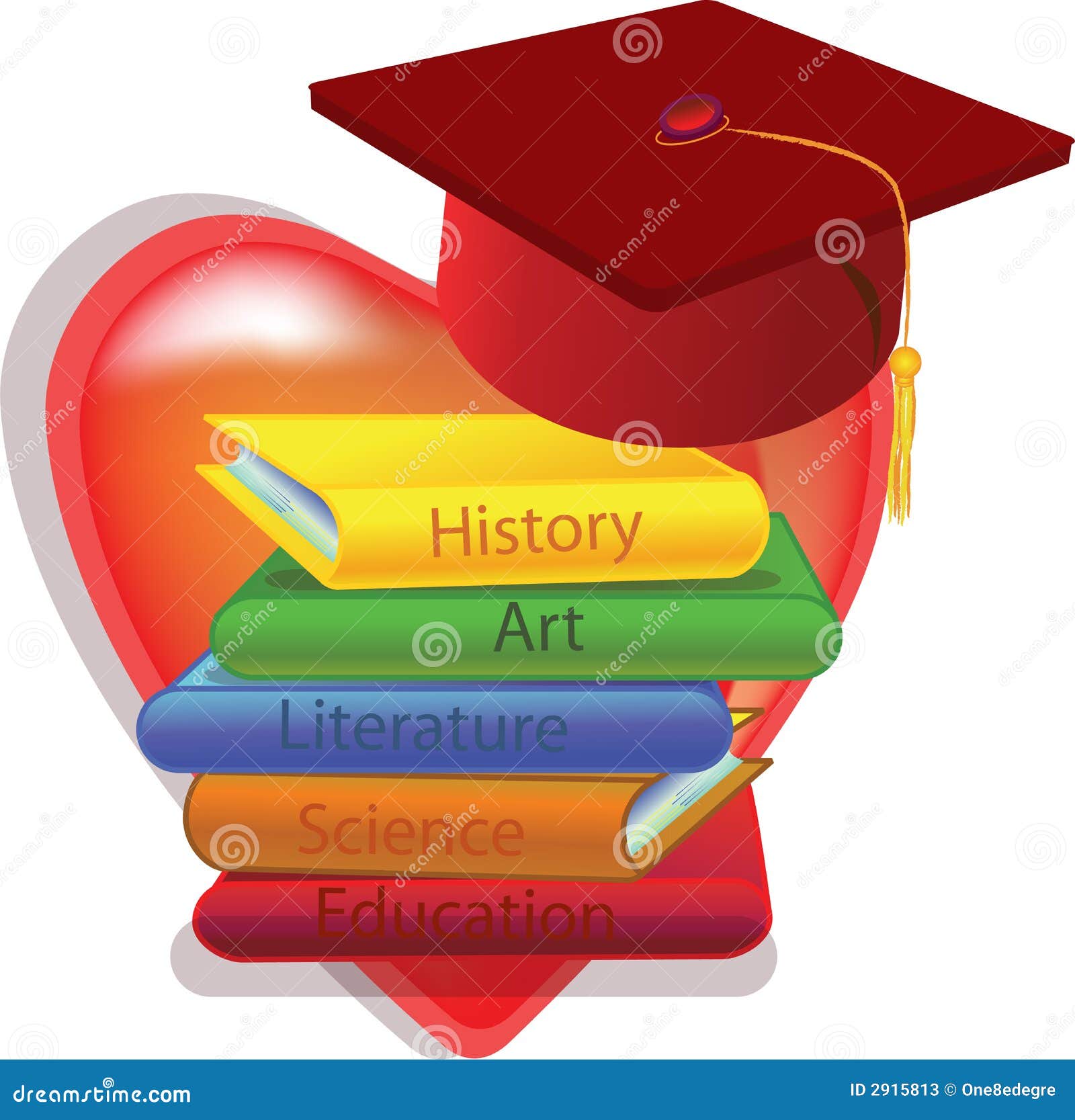 In love with learning stock illustration. Illustration of education ...