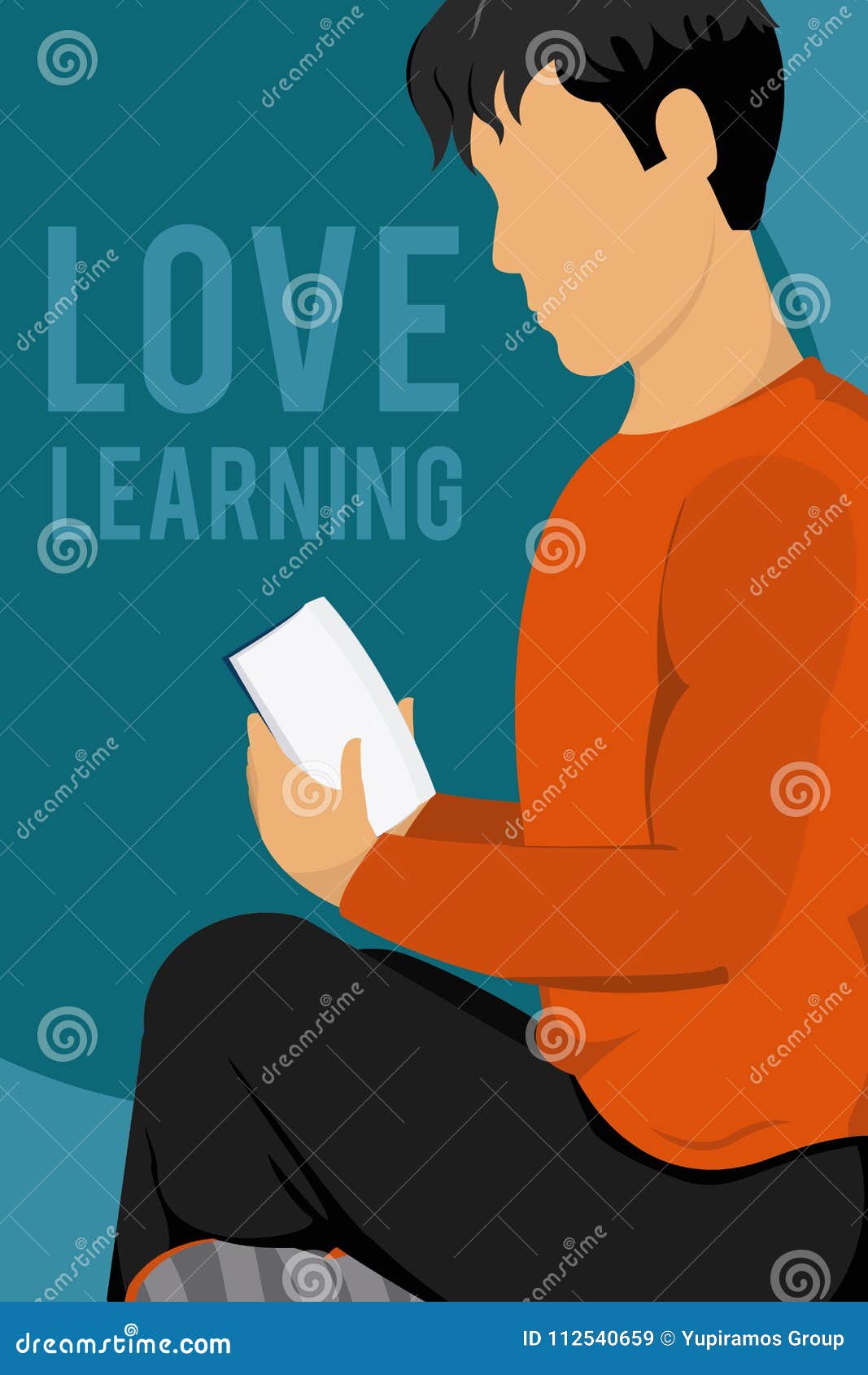 Love Learning Cartoon Design Stock Vector - Illustration of people ...