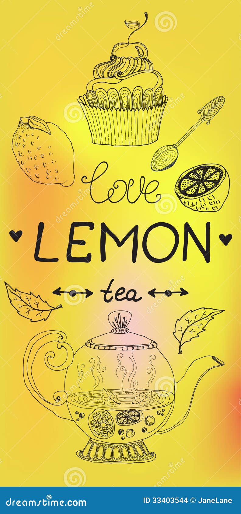Love To Eat Lemon! Funny Cartoon Poster. Large Open Mouth With Slice Of ...