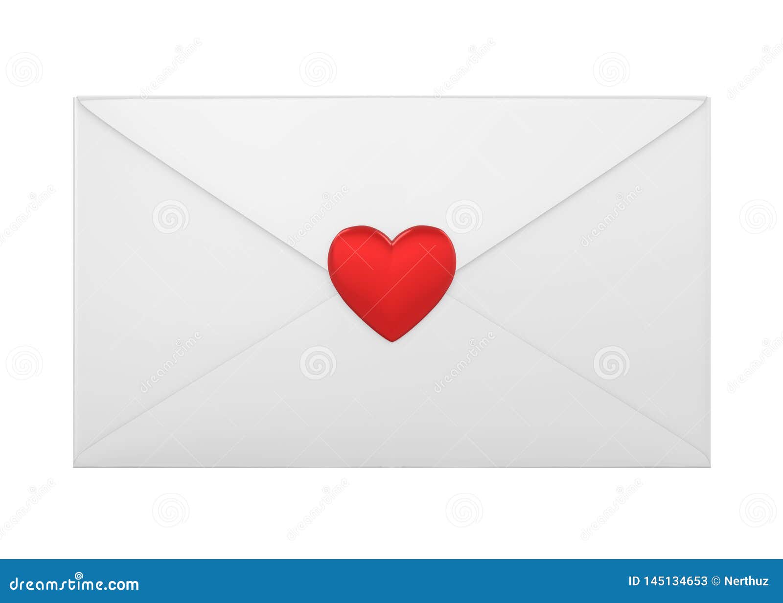 Love Letter Envelope Isolated Stock Illustration - Illustration of ...