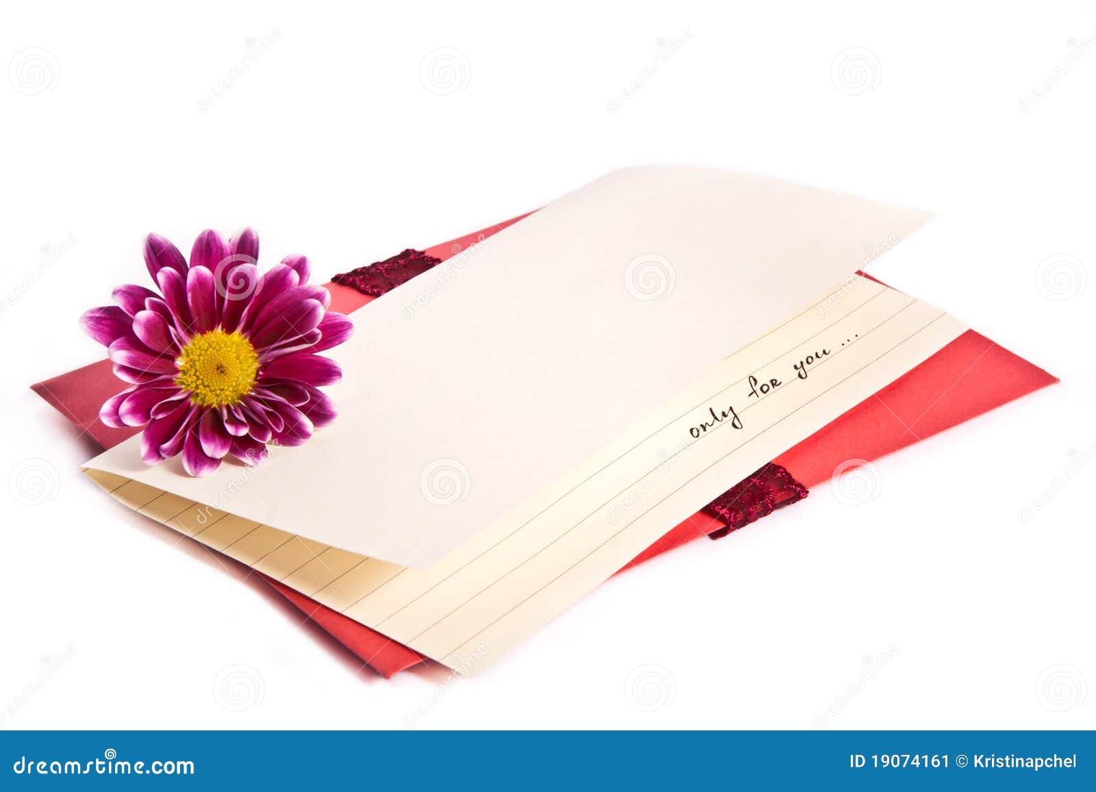 Love letter and a flower stock image. Image of distance - 19074161
