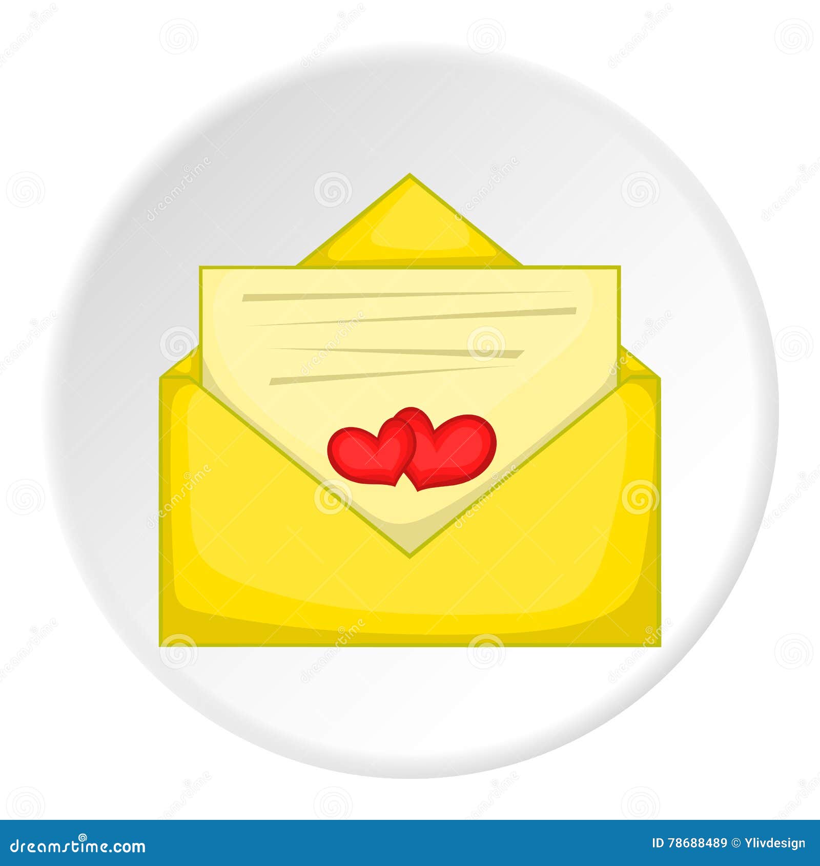 Love Letter Icon, Cartoon Style Stock Vector - Illustration of ...