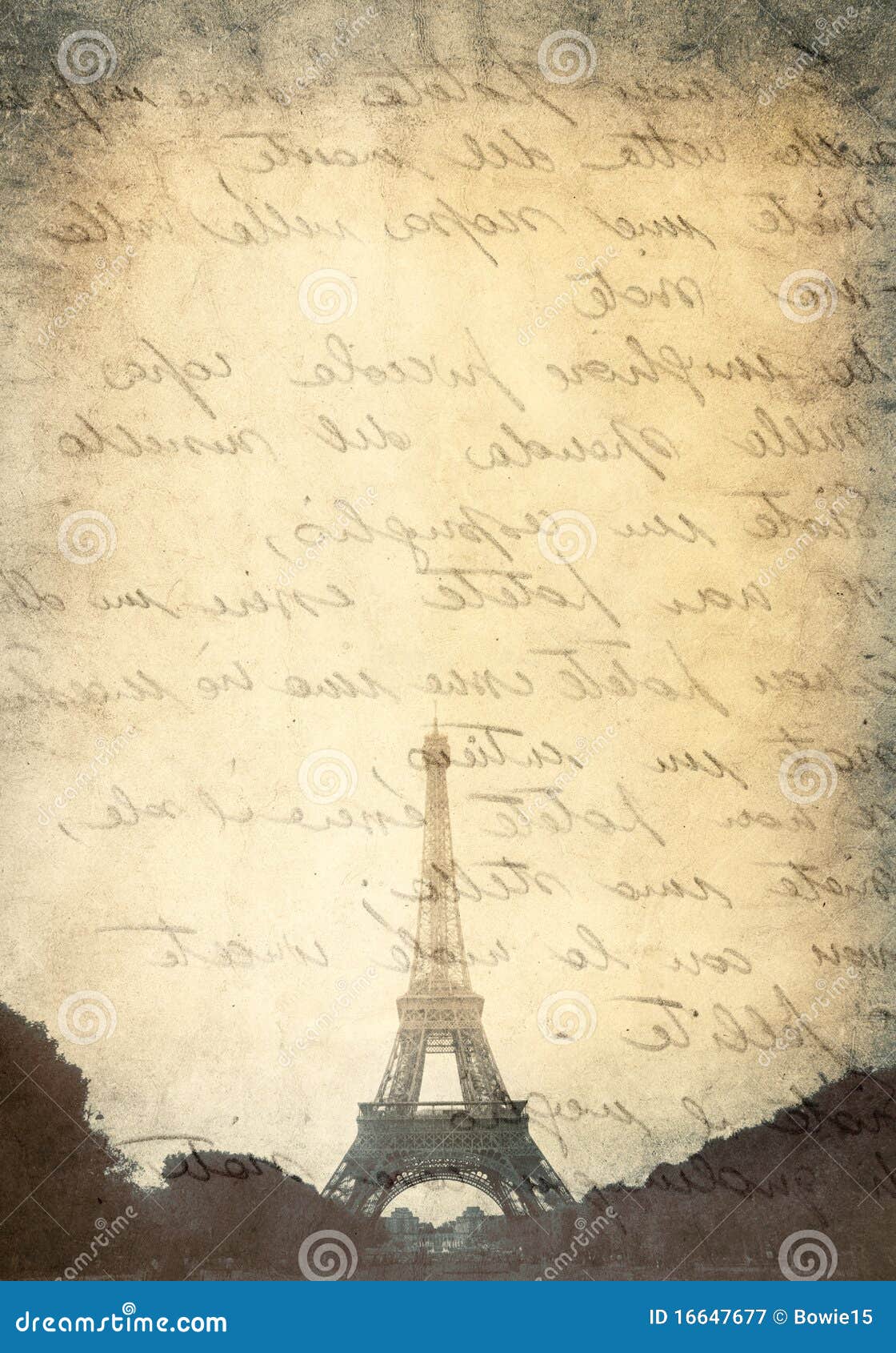 Love letter in Paris stock illustration. Illustration of travel - 16647677