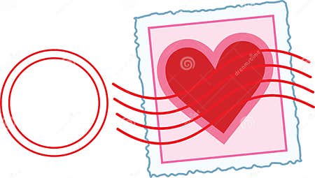 Love Letter Stamp stock illustration. Illustration of philately - 23353622
