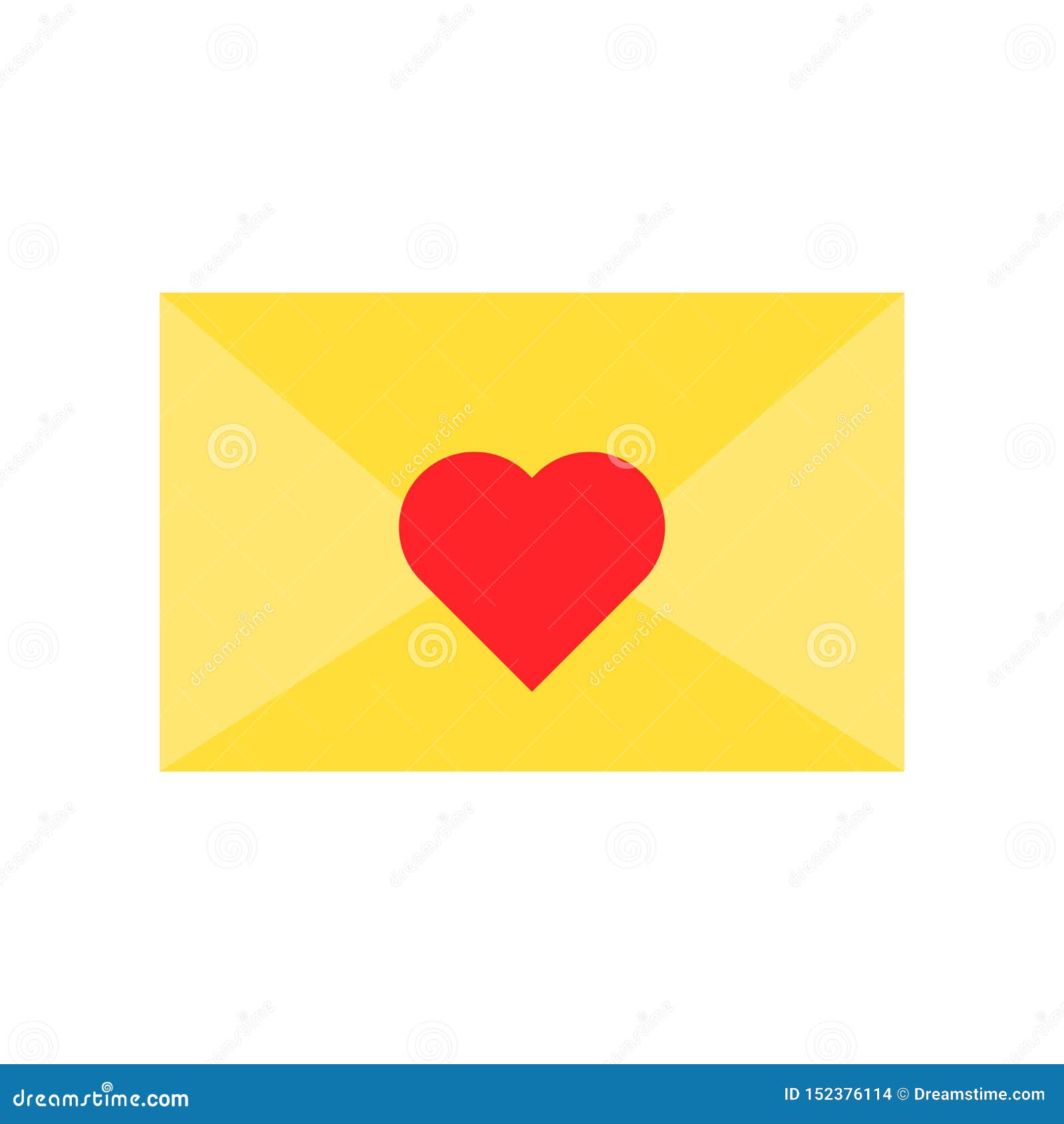 Love Letter Vector Illustration, Isolated Flat Style Icon Stock Vector ...