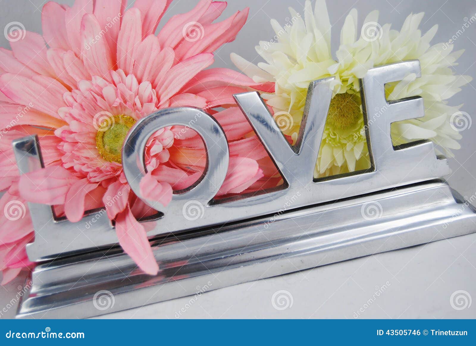 Love in Letters with Flowers Stock Photo - Image of reception, flowers ...