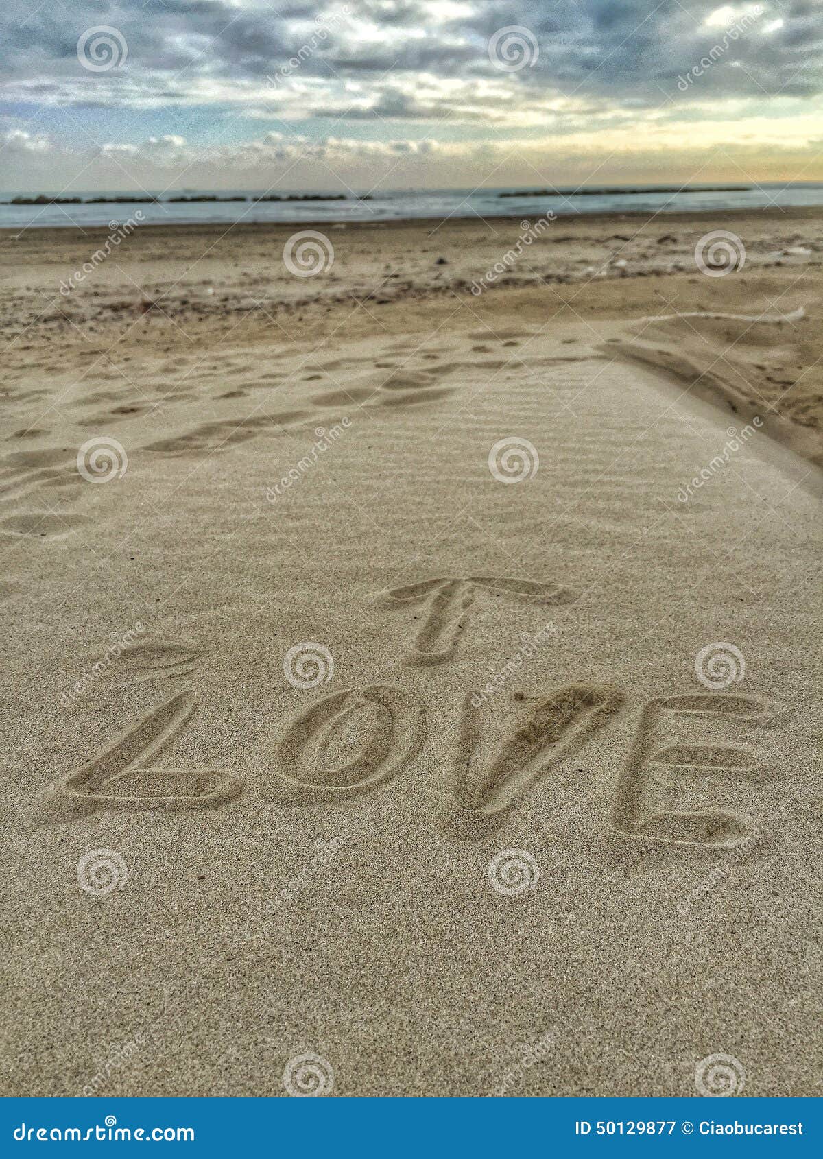 Love letters on the sand stock image. Image of valentine - 50129877