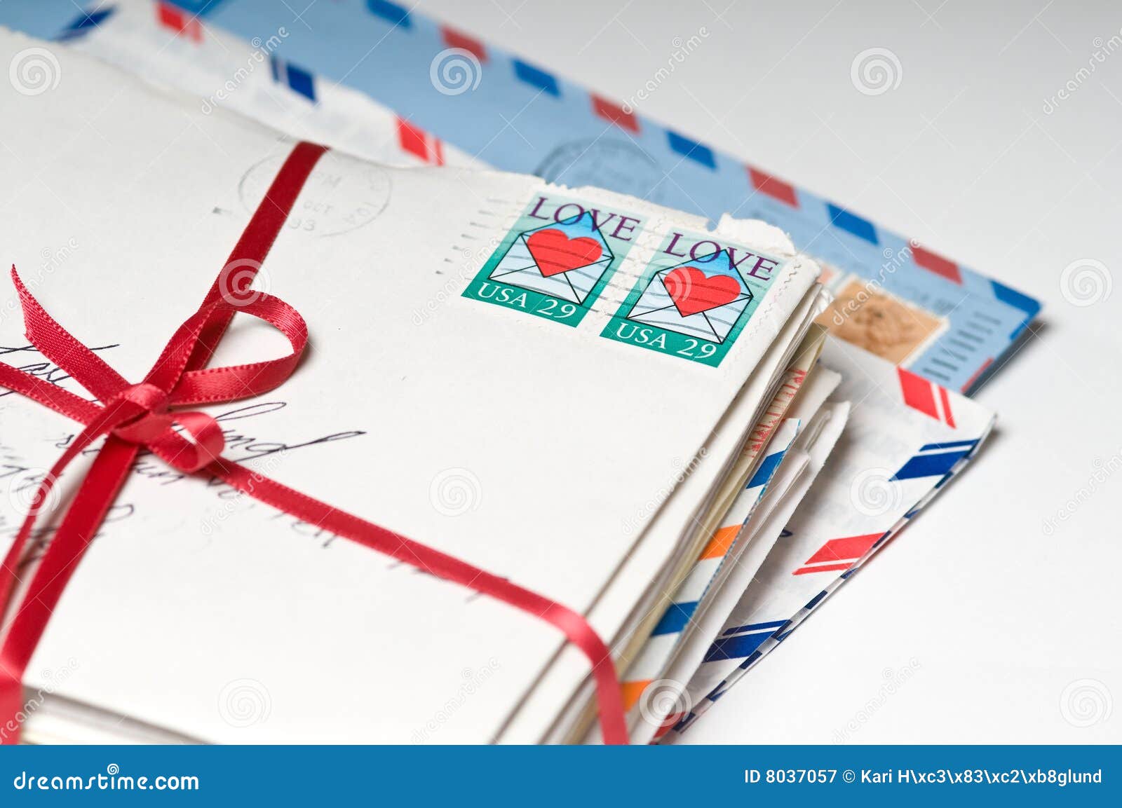Love Letters Tied with a Red Ribbon Editorial Photography - Image of ...