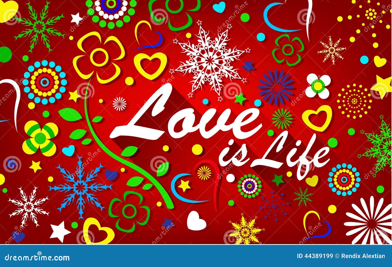 Love is Life Background stock vector. Illustration of color - 44389199