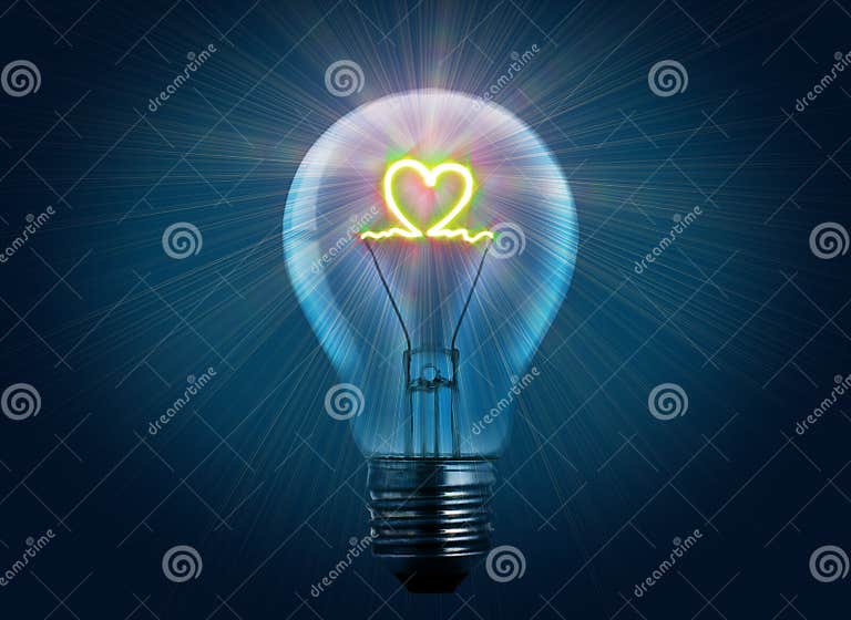 Love light bulb stock illustration. Illustration of romance - 4578034