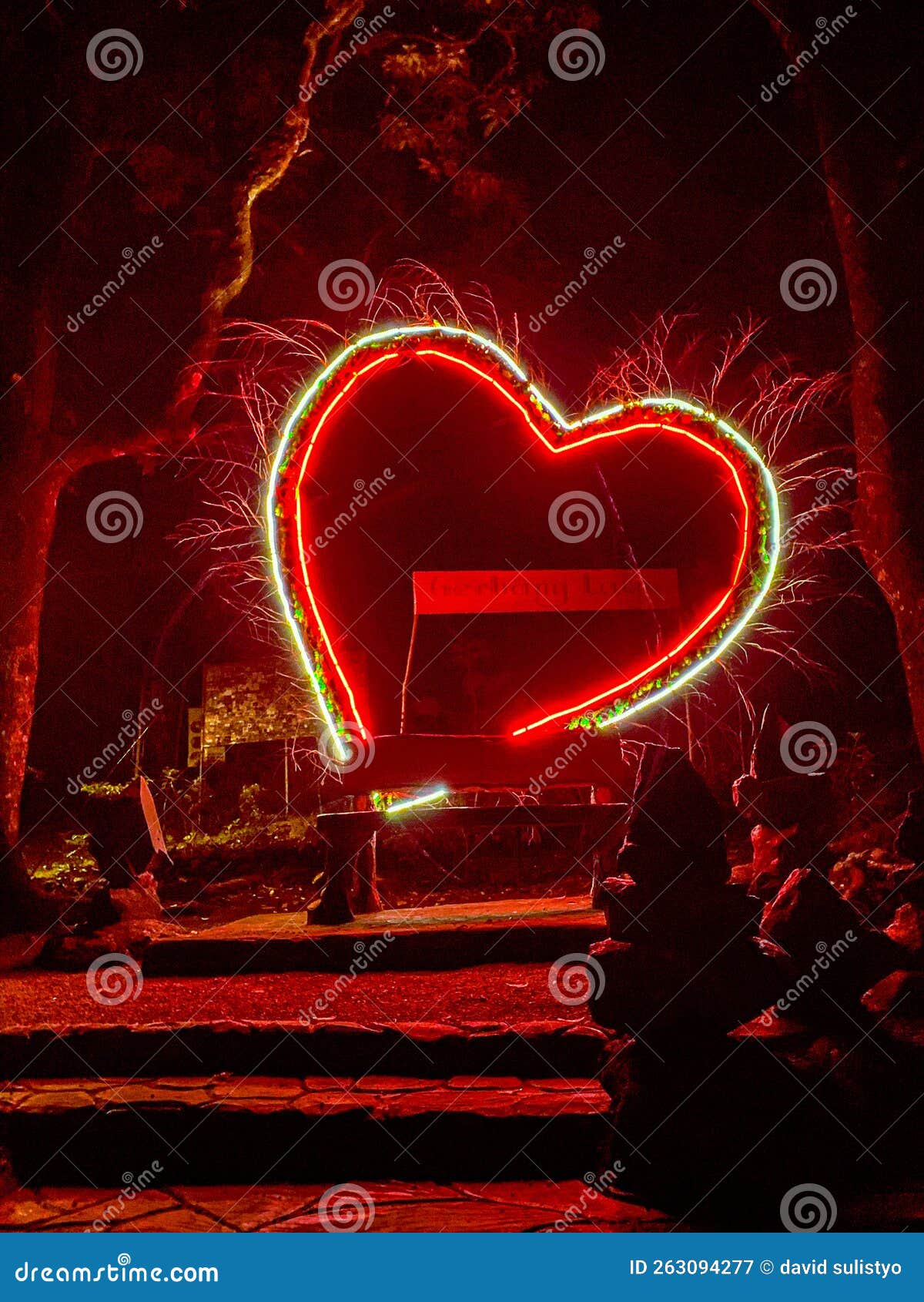 Love stock image. Image of yellow, love, night, light - 263094277